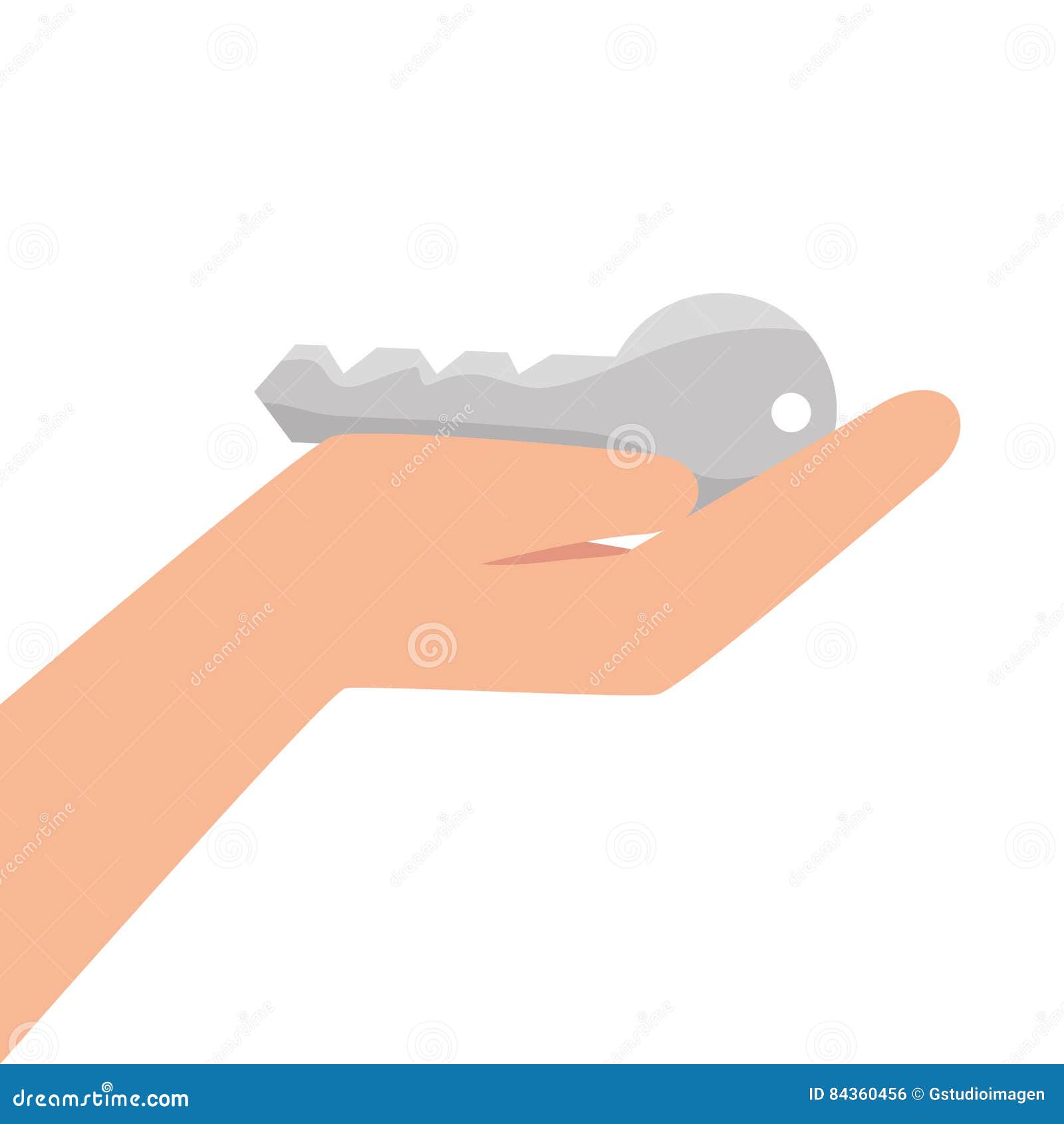 Hand human with keys stock illustration. Illustration of handing - 84360456