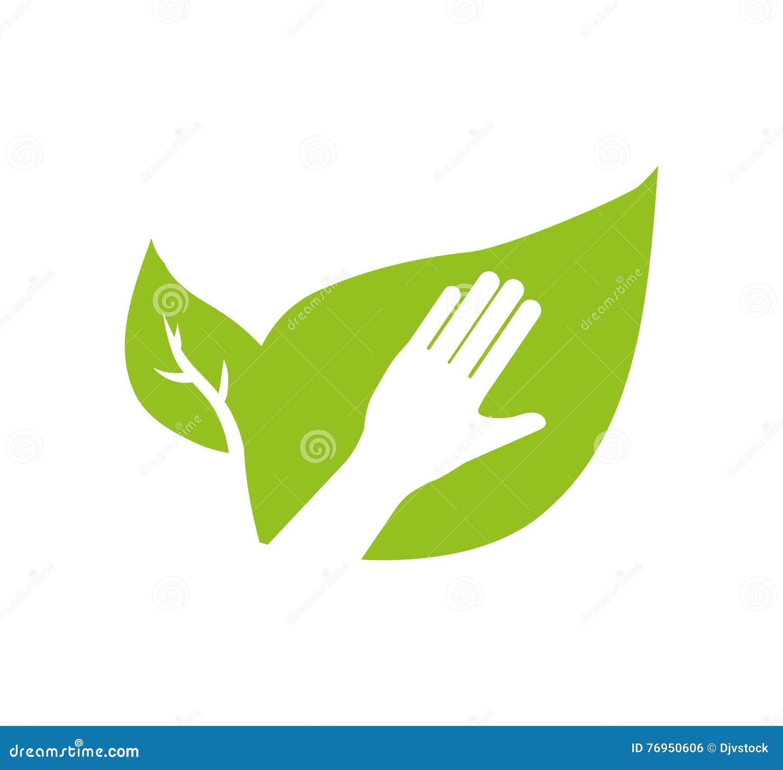 Hand Human Leaf Help Gesture Fingers Palm Icon. Vector Graphic Stock ...