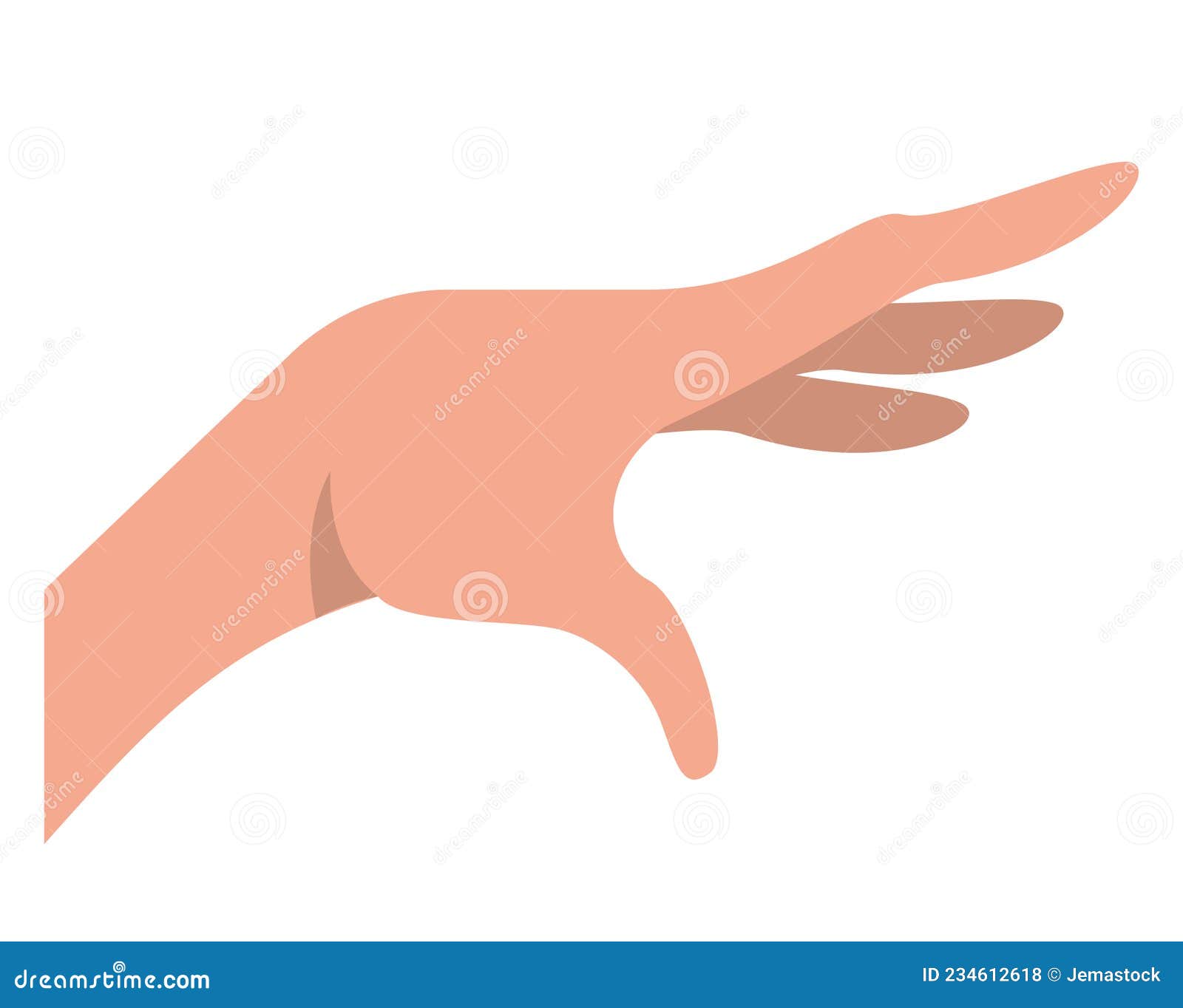 Hand human open stock vector. Illustration of sign, pose - 234612618