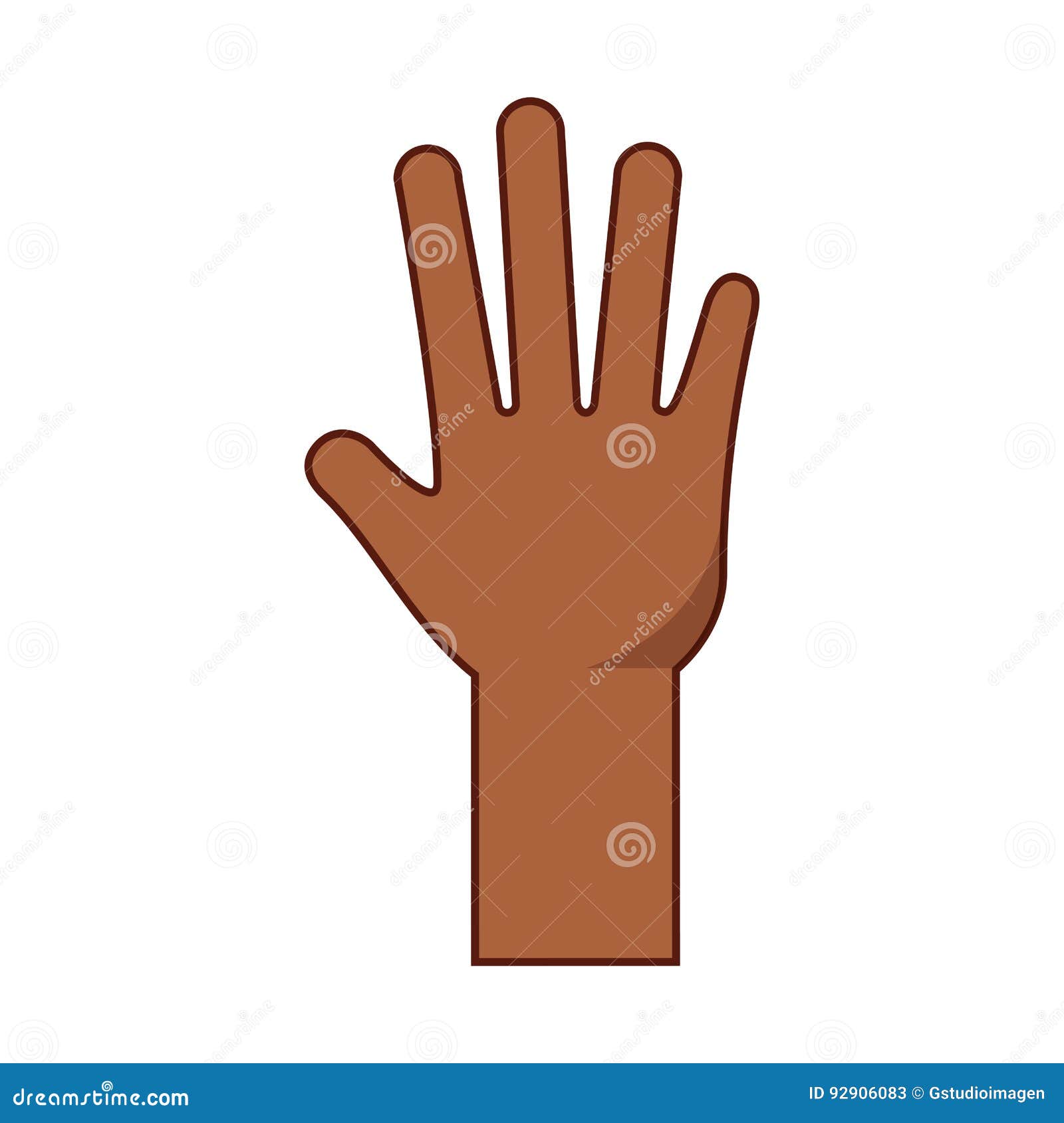 Hand human open icon stock vector. Illustration of gesture - 92906083