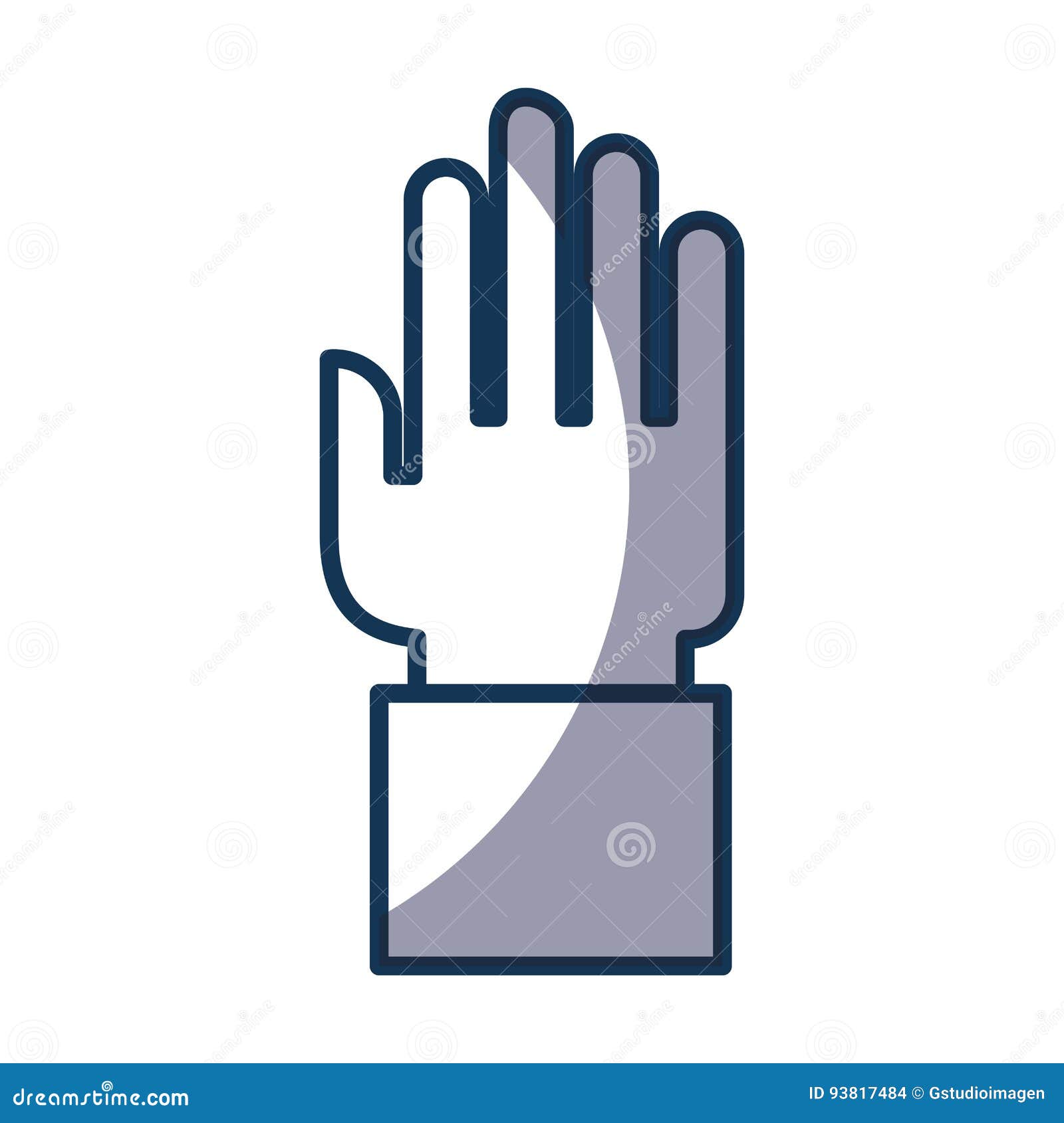 Hand human open icon stock vector. Illustration of help - 93817484