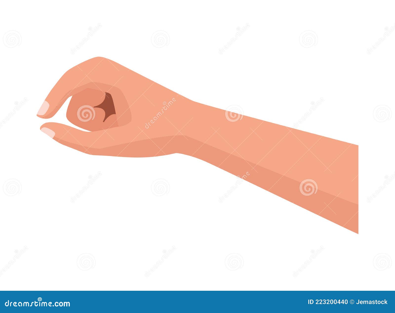 Hand human pinching stock vector. Illustration of vector - 223200440