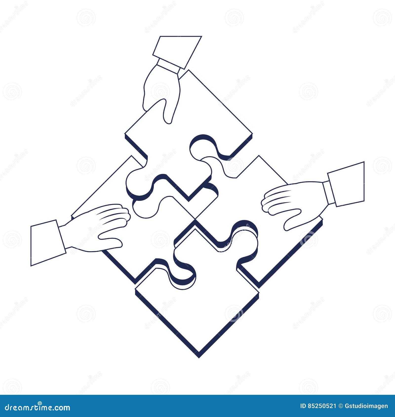 3d Human Puzzle Circle Royalty-Free Stock Photography | CartoonDealer ...