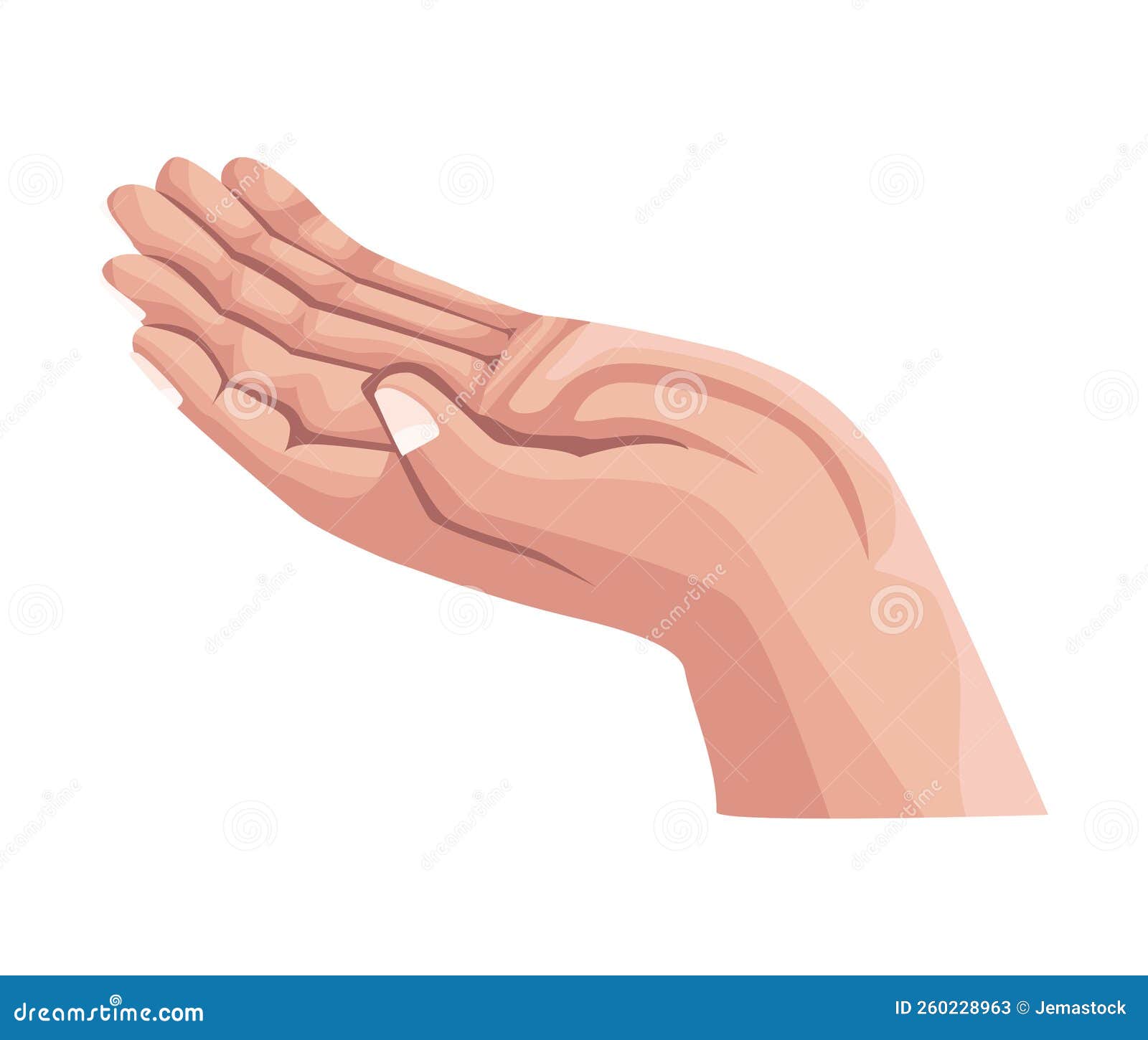 Hand human receiving pose stock illustration. Illustration of design ...