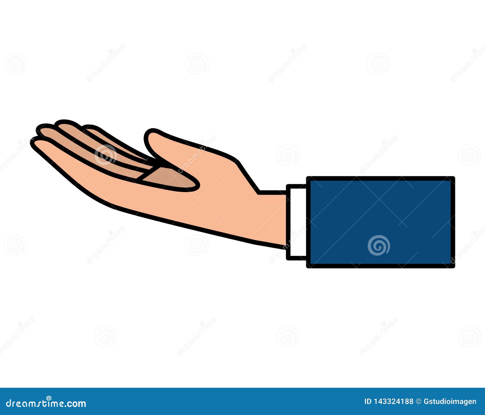 Hand human receiving icon stock vector. Illustration of help - 143324188