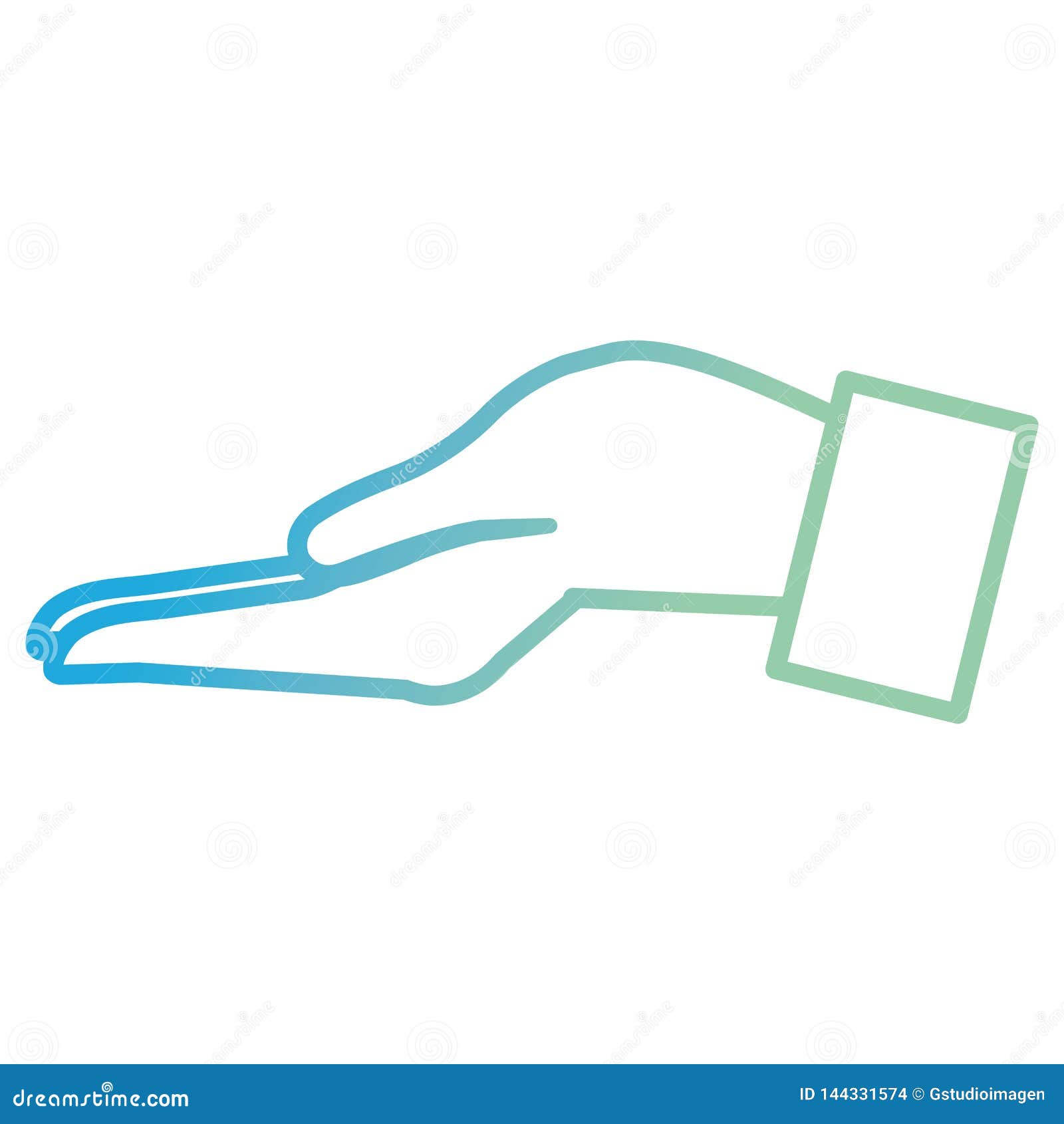 Hand human receiving icon stock vector. Illustration of hand - 144331574