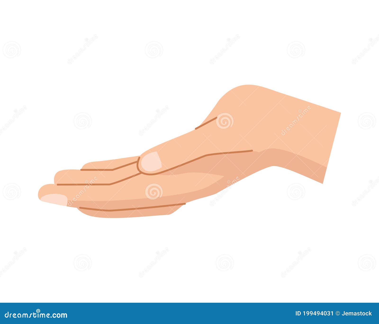 Hand Human Receiving Isolated Icon Stock Vector - Illustration of life ...