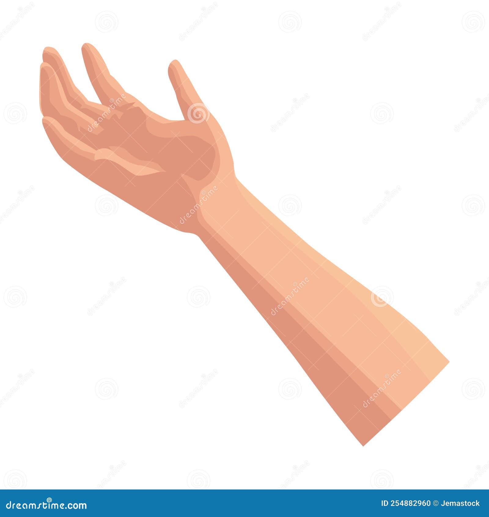 Hand human receiving stock vector. Illustration of receiving - 254882960