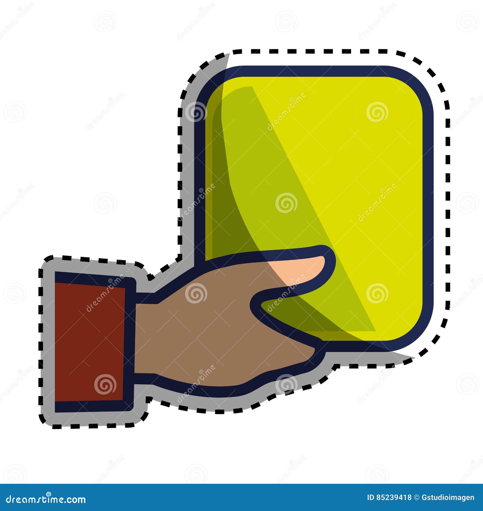 Hand human with square stock illustration. Illustration of donation ...
