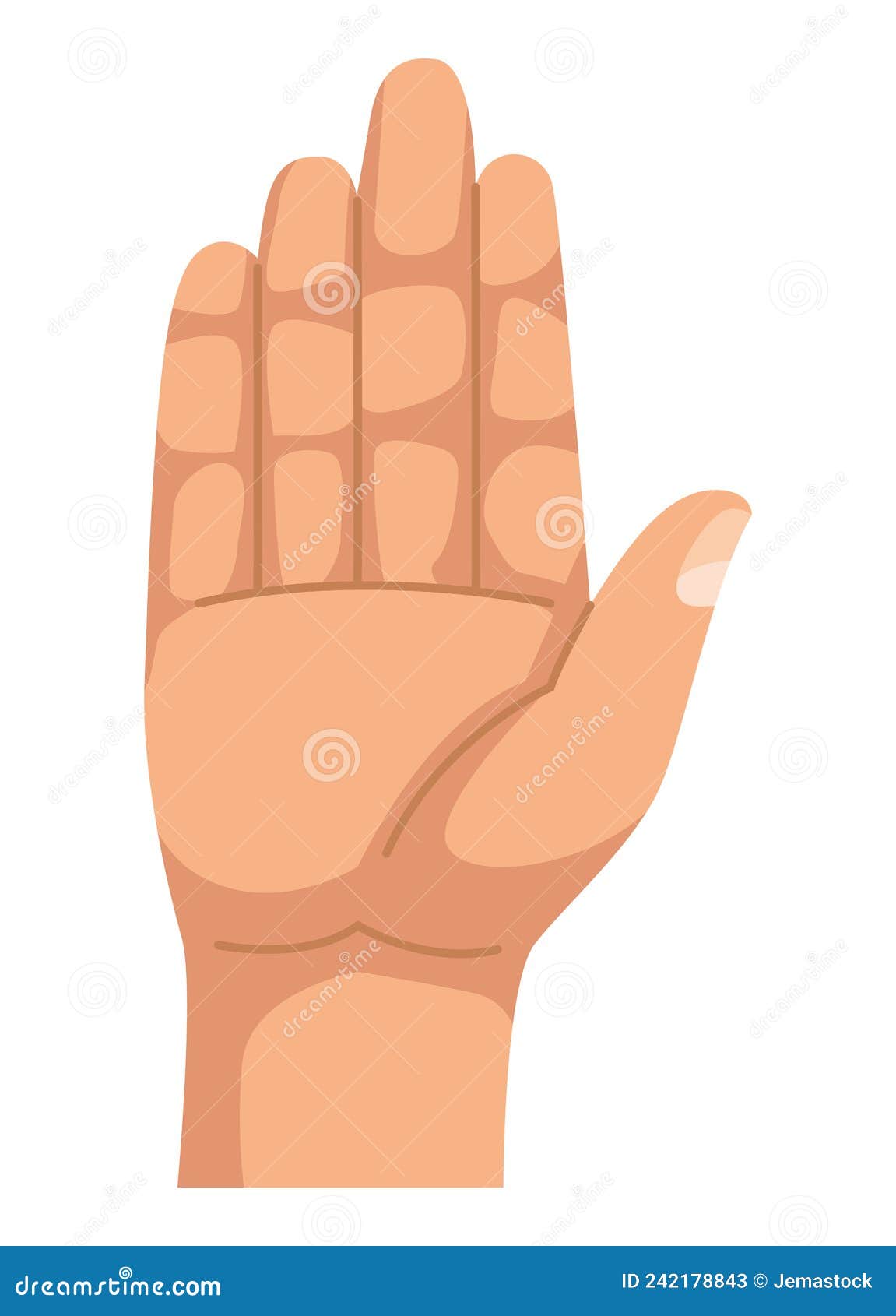 Hand human stop stock vector. Illustration of sketch - 242178843