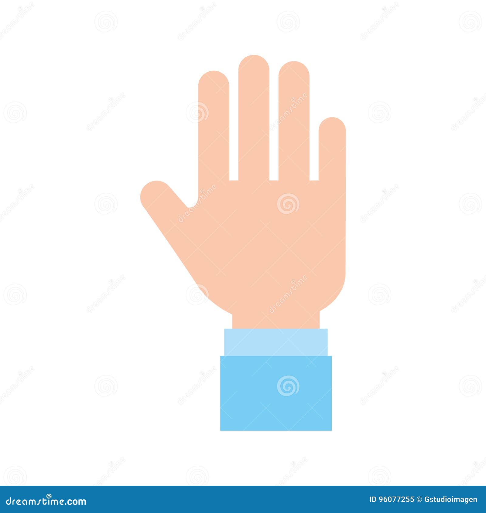 Hand human stop icon stock vector. Illustration of human - 96077255