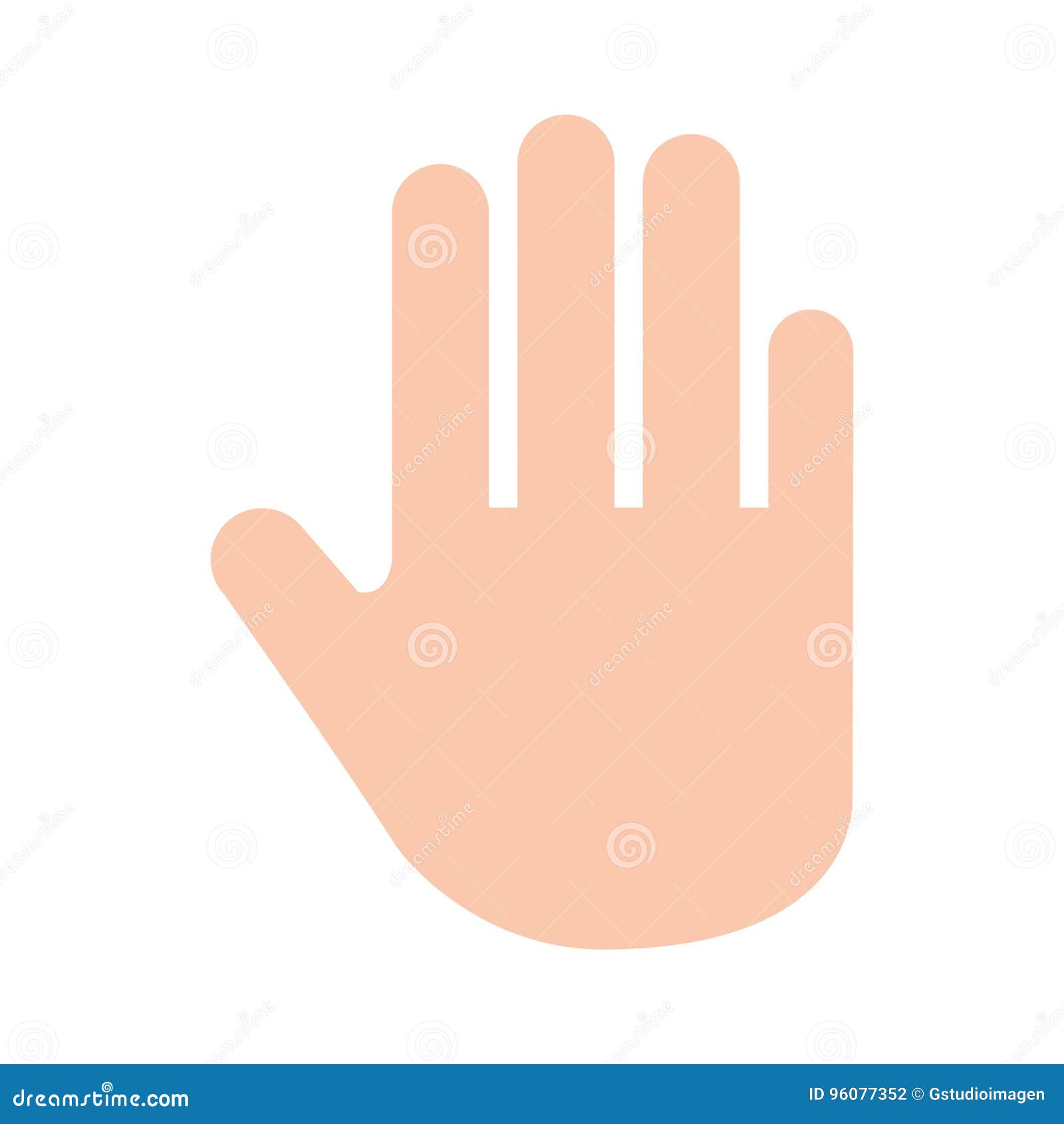 Hand human stop icon stock vector. Illustration of graphic - 96077352
