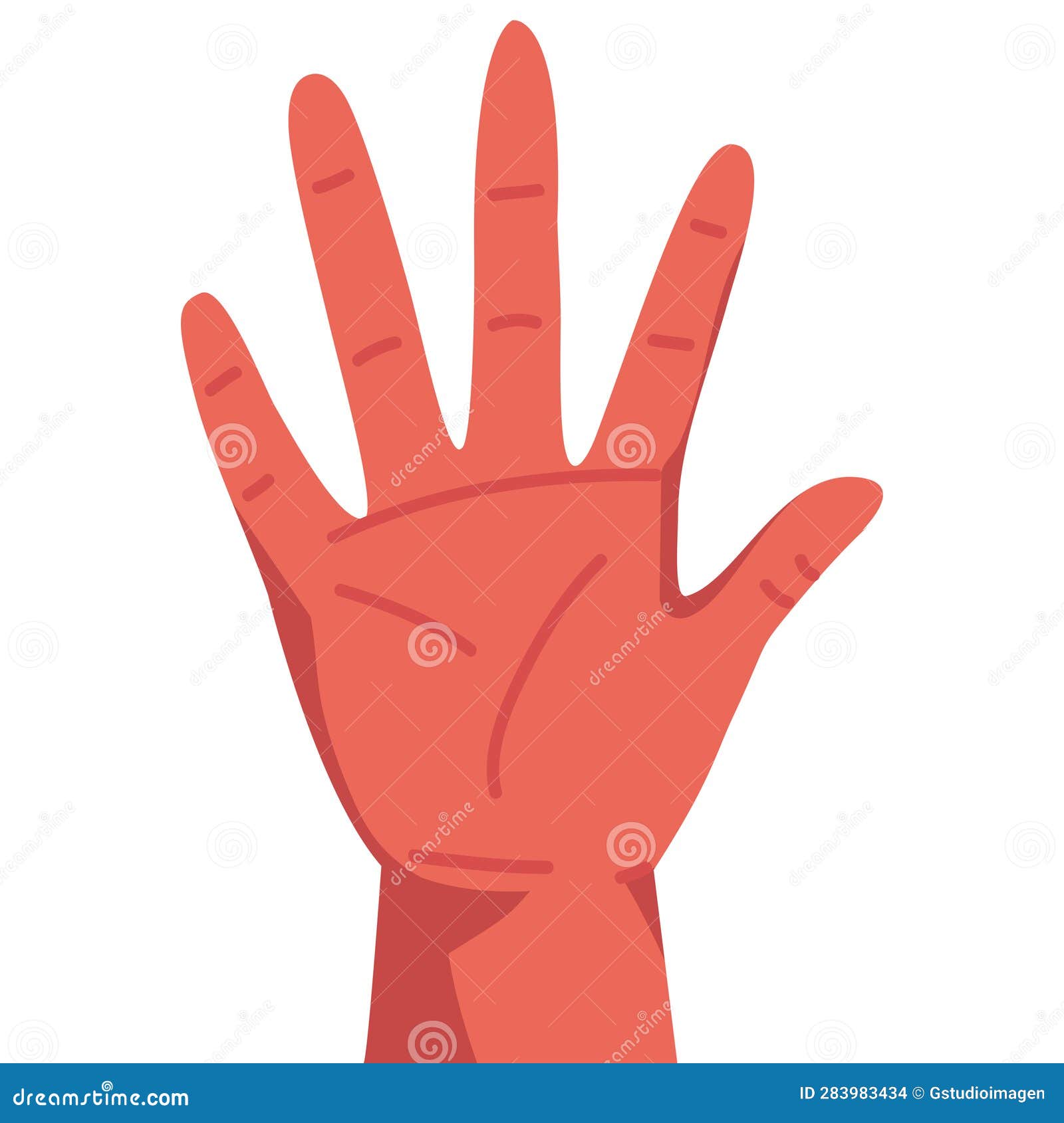 Hand human stop sign stock vector. Illustration of fingers - 283983434