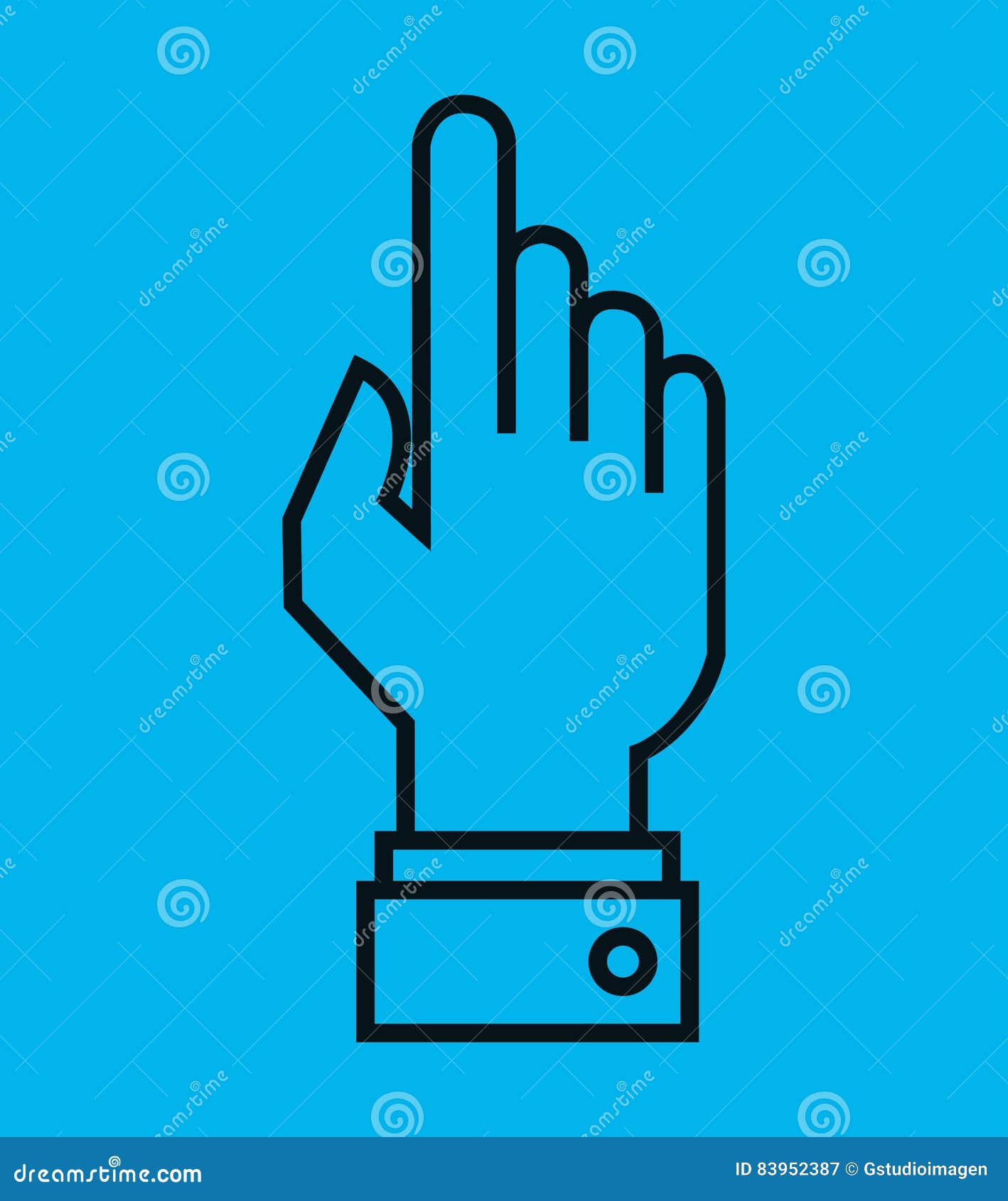 Hand human touch icon stock illustration. Illustration of sign - 83952387