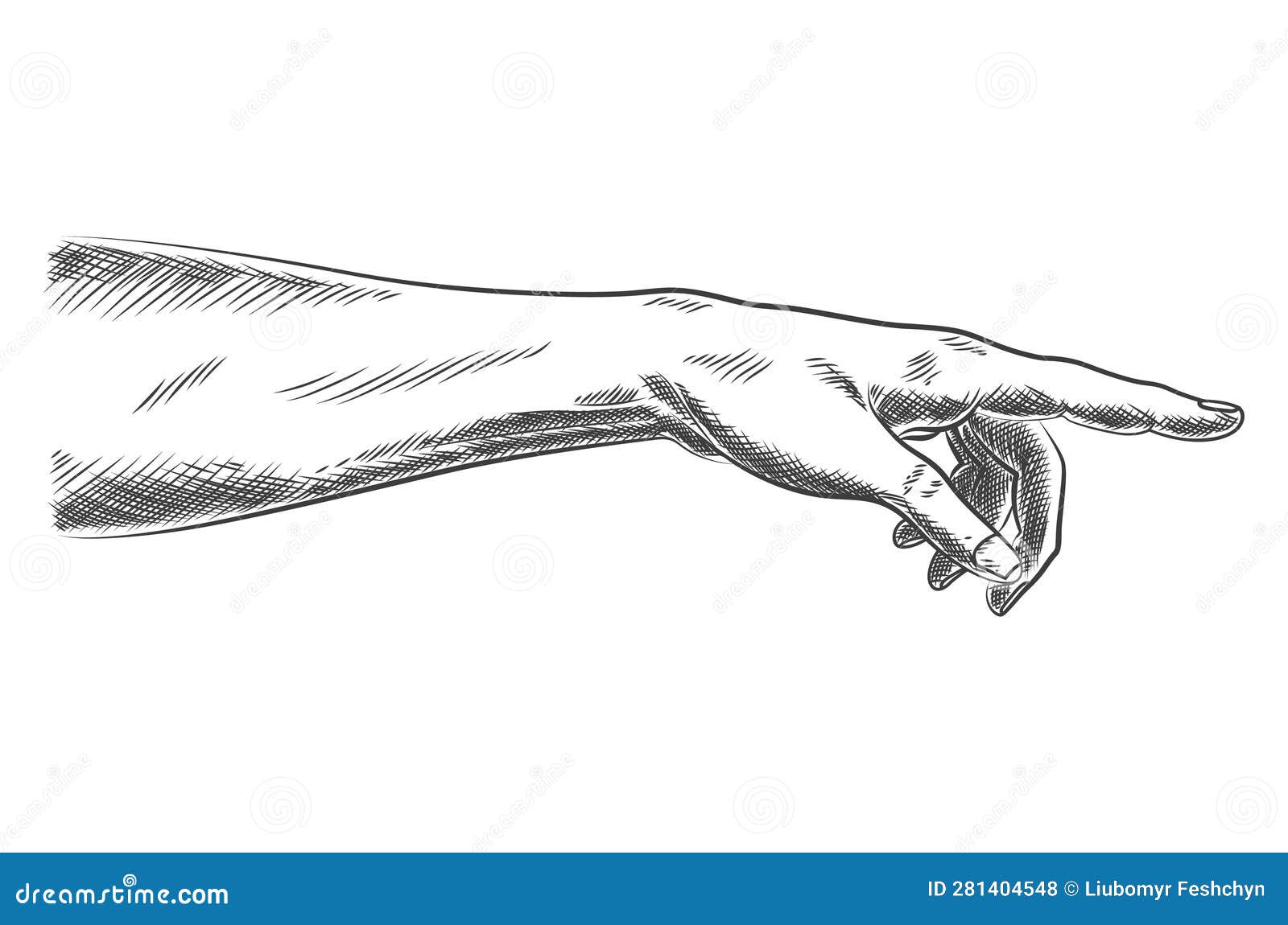 Hand Human Touching with Fingers. Virtual Reality or Artificial ...