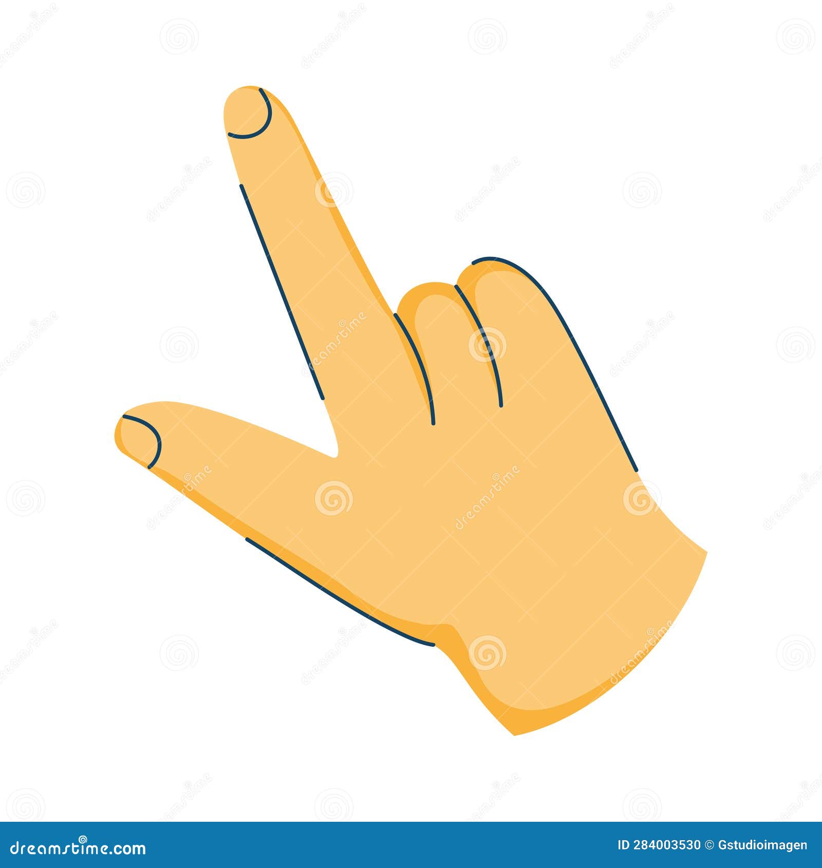 Hand human touching stock vector. Illustration of touch - 284003530