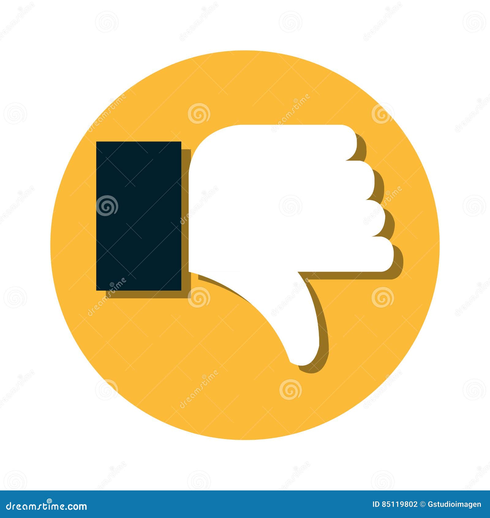 Hand human unlike icon stock illustration. Illustration of ...