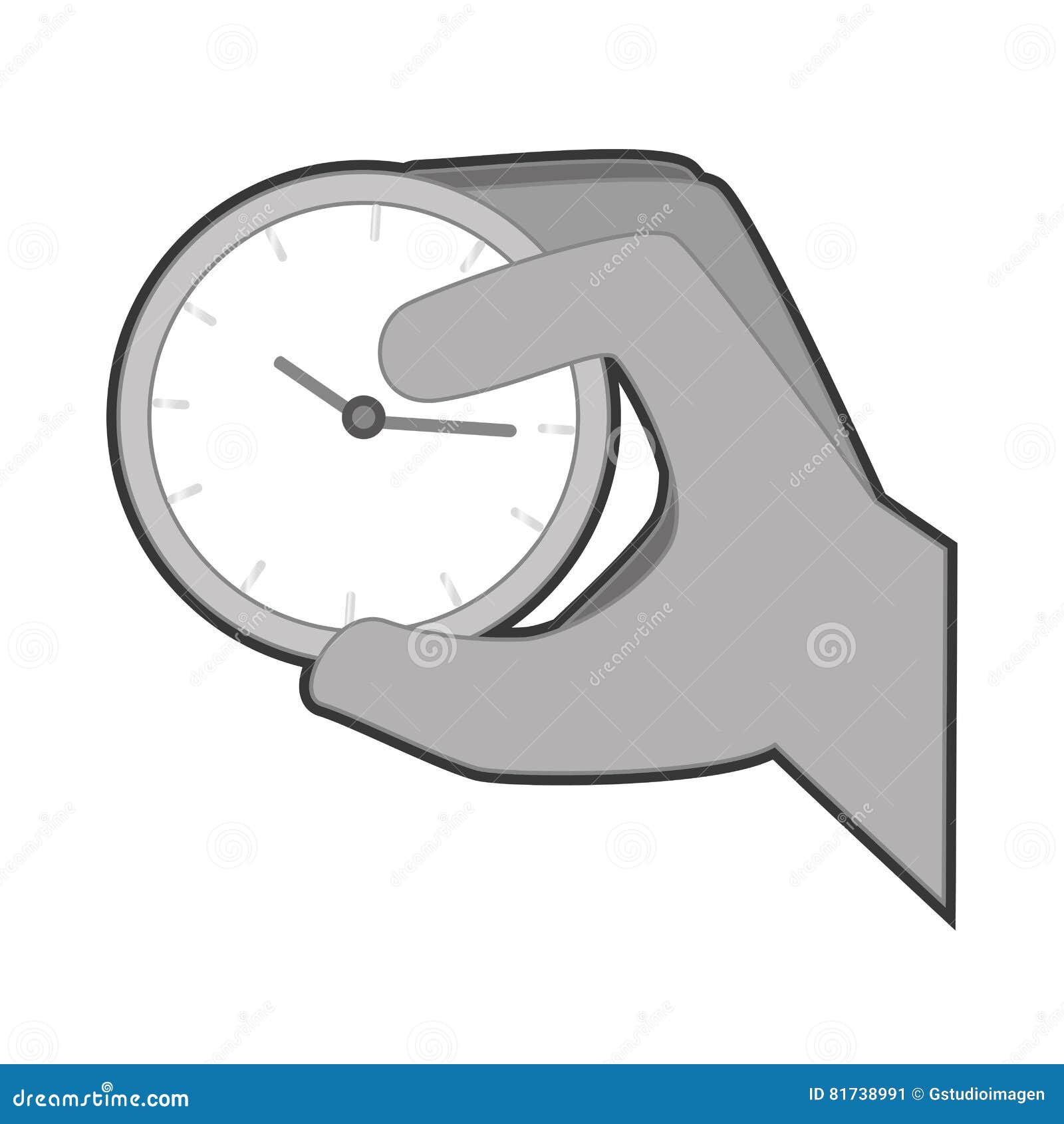 Hand human with watch stock vector. Illustration of hand - 81738991