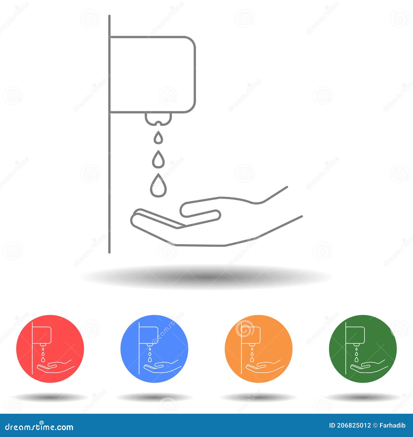 Hand Hygiene Cleaning Vector Icon Isolated Background Stock Vector ...