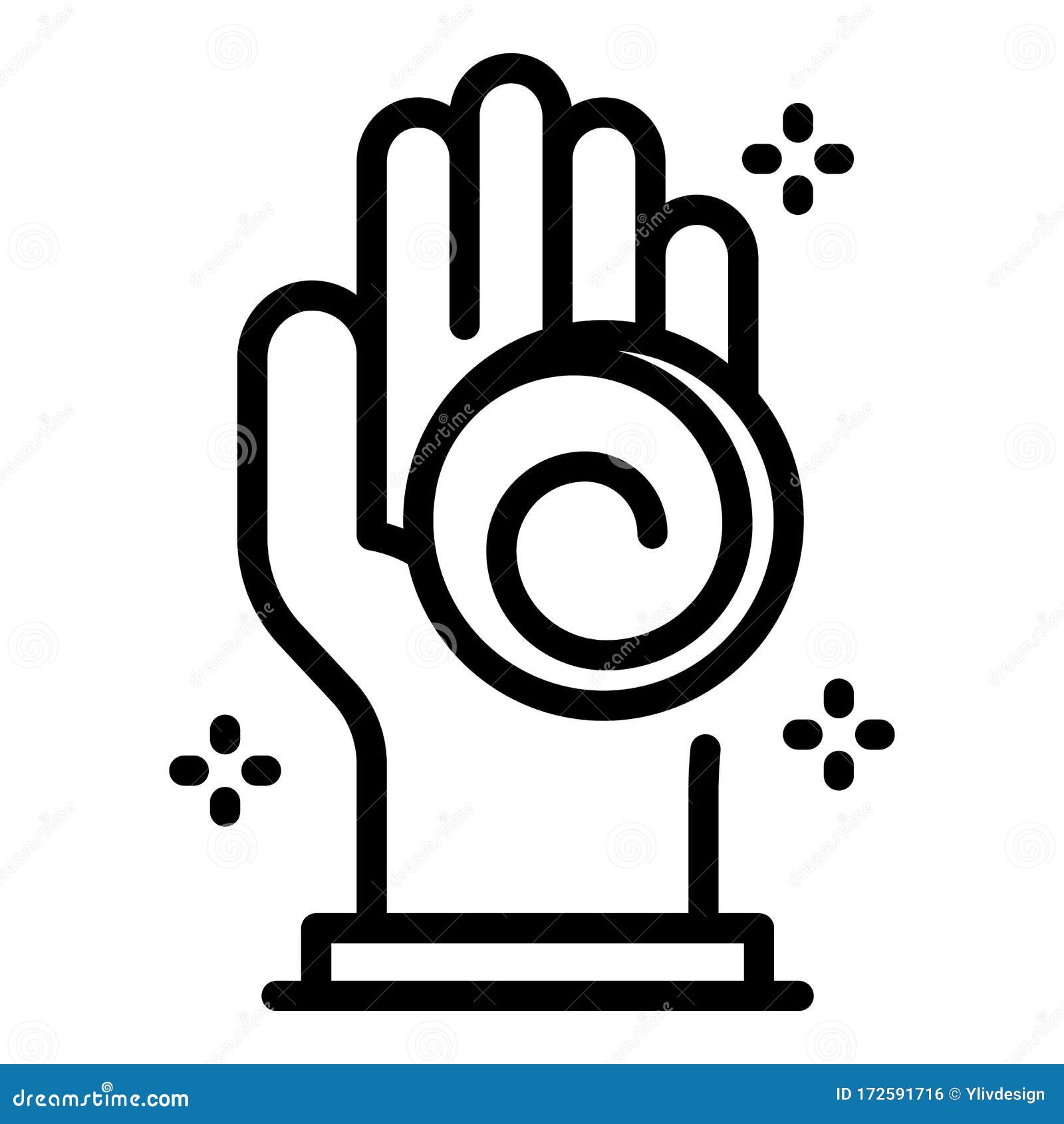 Hand Hypnosis Icon, Outline Style Stock Vector - Illustration of ...