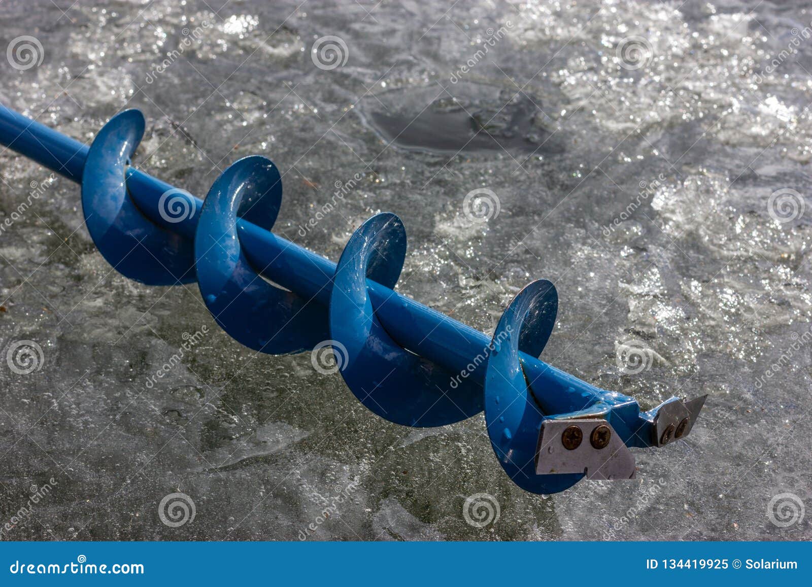 Auger stock image. Image of slope, catching, tackle - 134419925