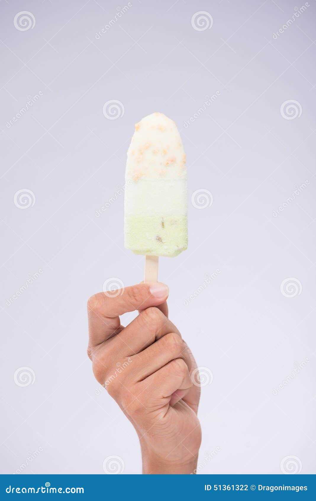 Hand with ice-cream stock photo. Image of holding, treat - 51361322
