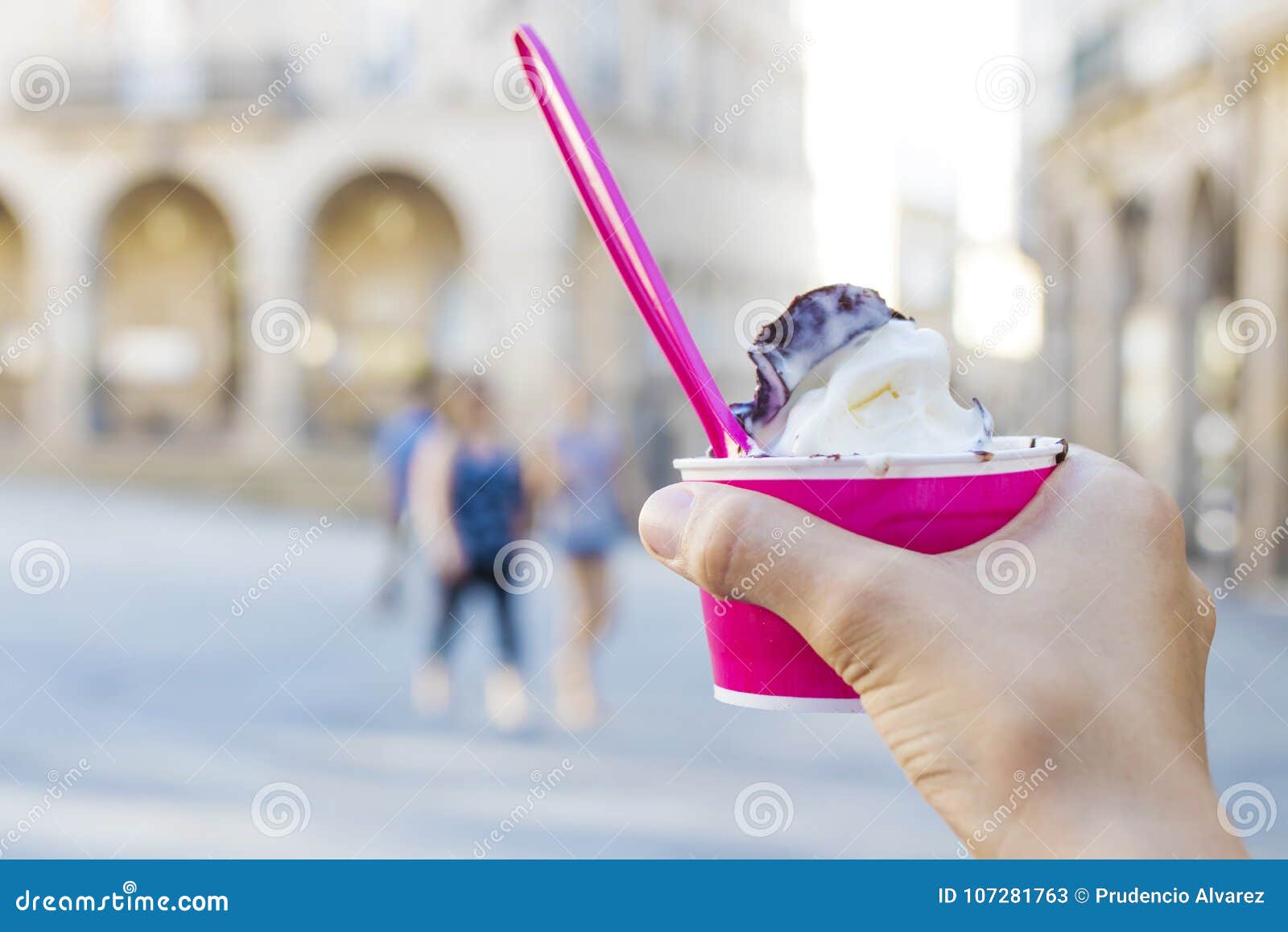 Hand with the ice cream stock image. Image of italian - 107281763