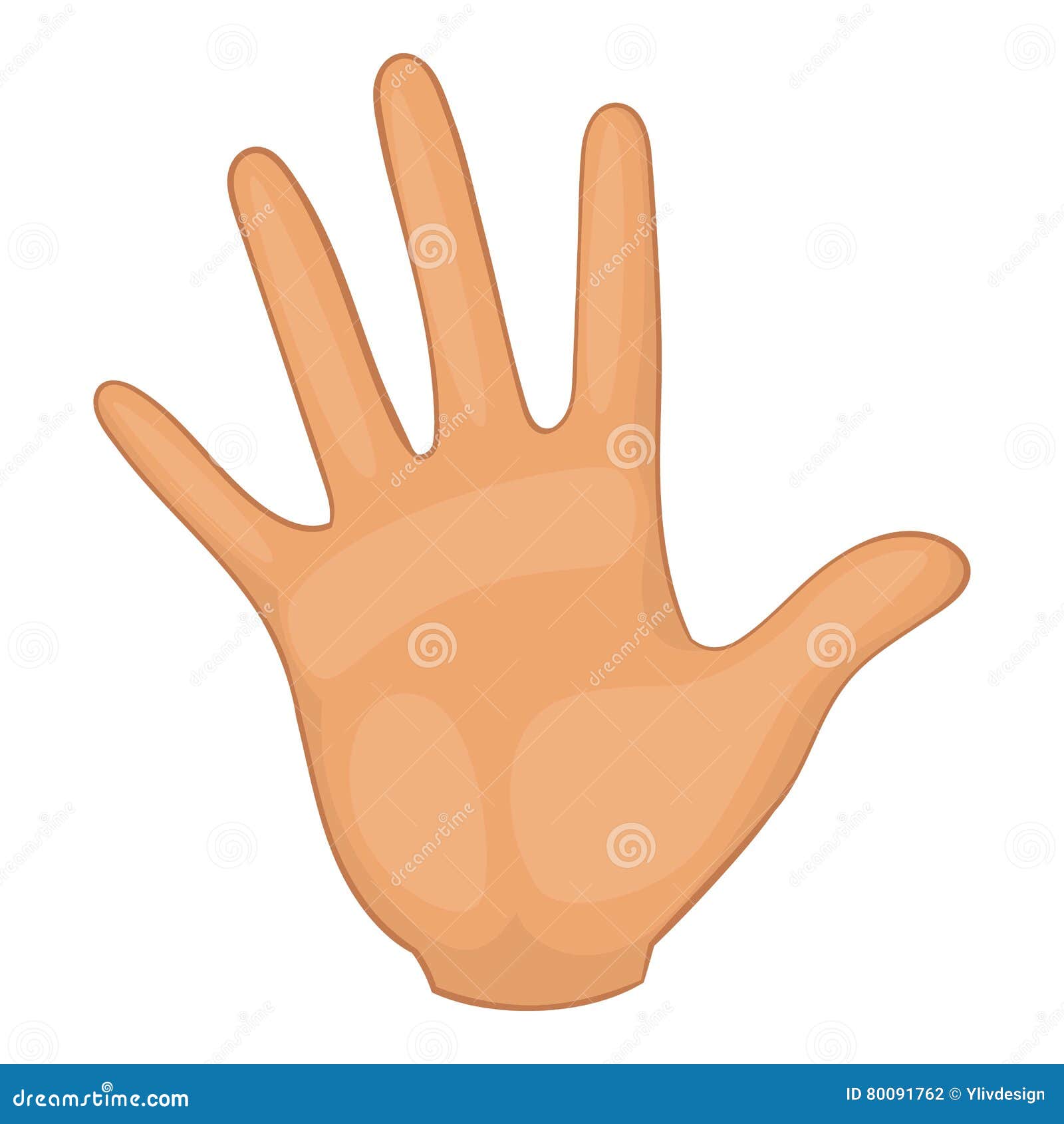 Hand icon, cartoon style stock vector. Illustration of prevention ...