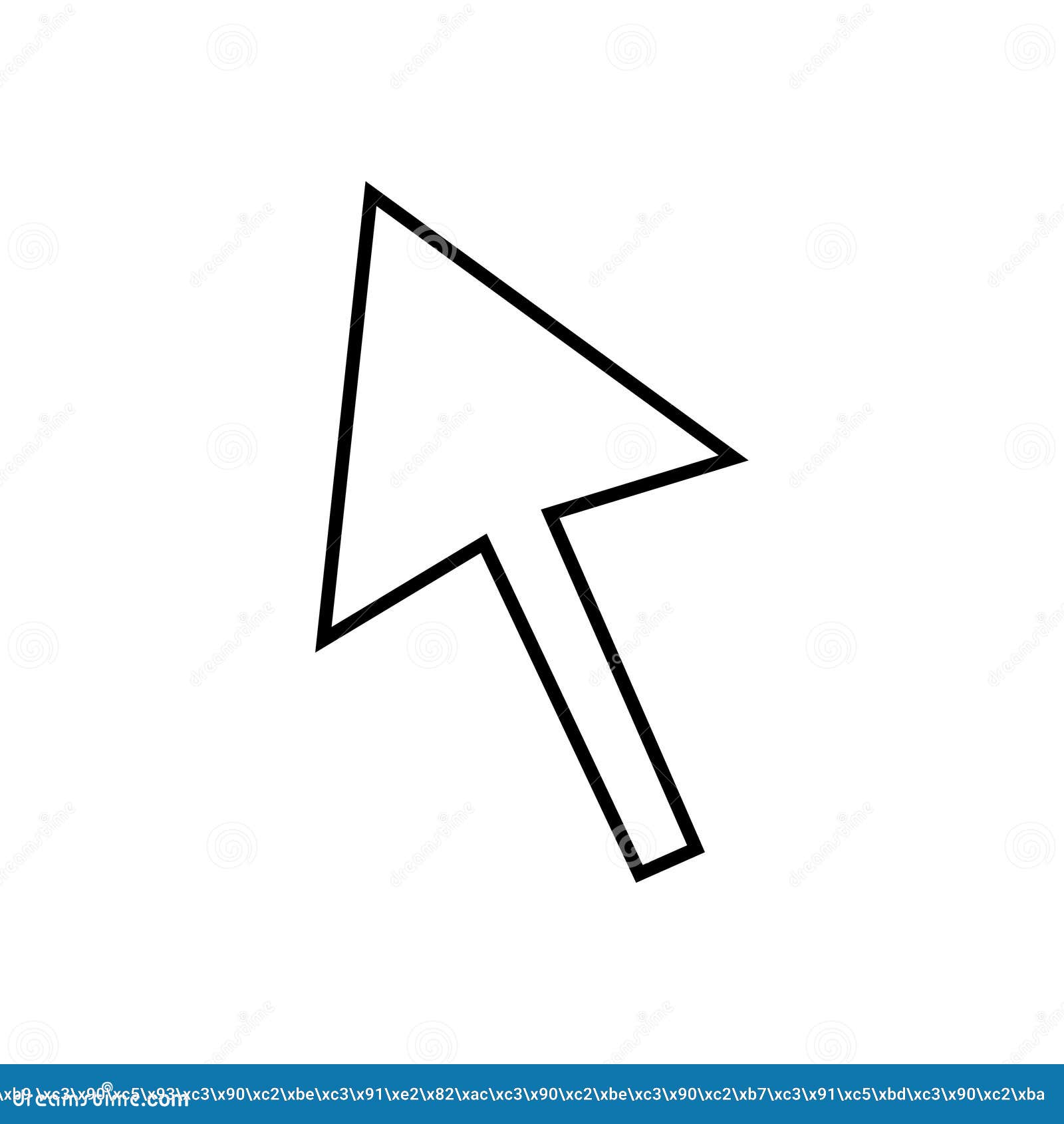 Hand Icon Click on a White Background Vector Illustration Stock Vector ...