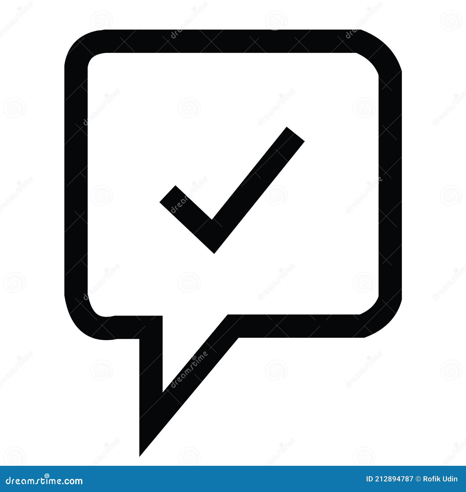 Hand Icon, Comments are Well Marked with a Check Mark. Stock Vector ...