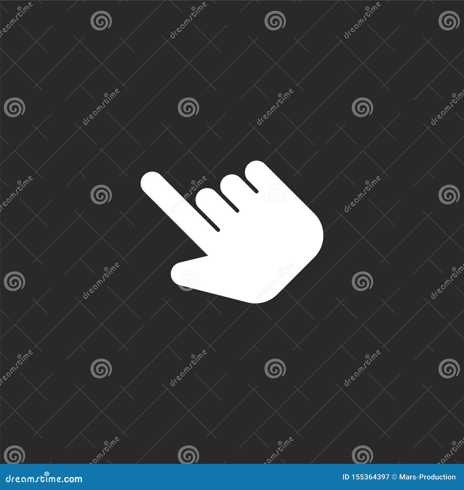 Hand Icon. Filled Hand Icon for Website Design and Mobile, App ...