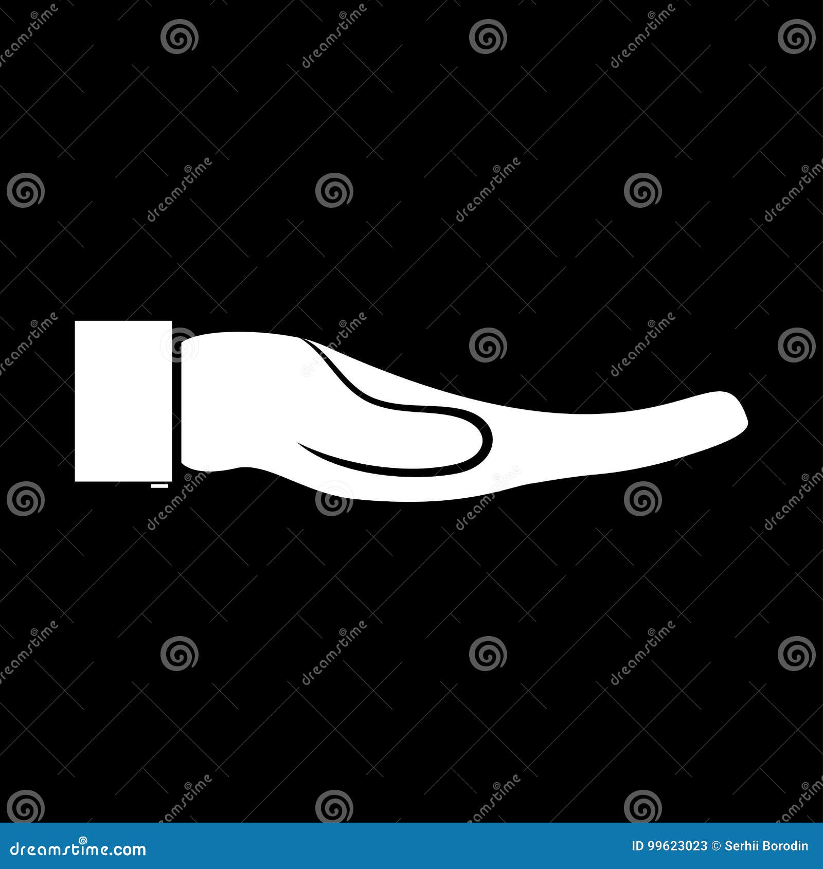 Hand it is icon . stock vector. Illustration of open - 99623023