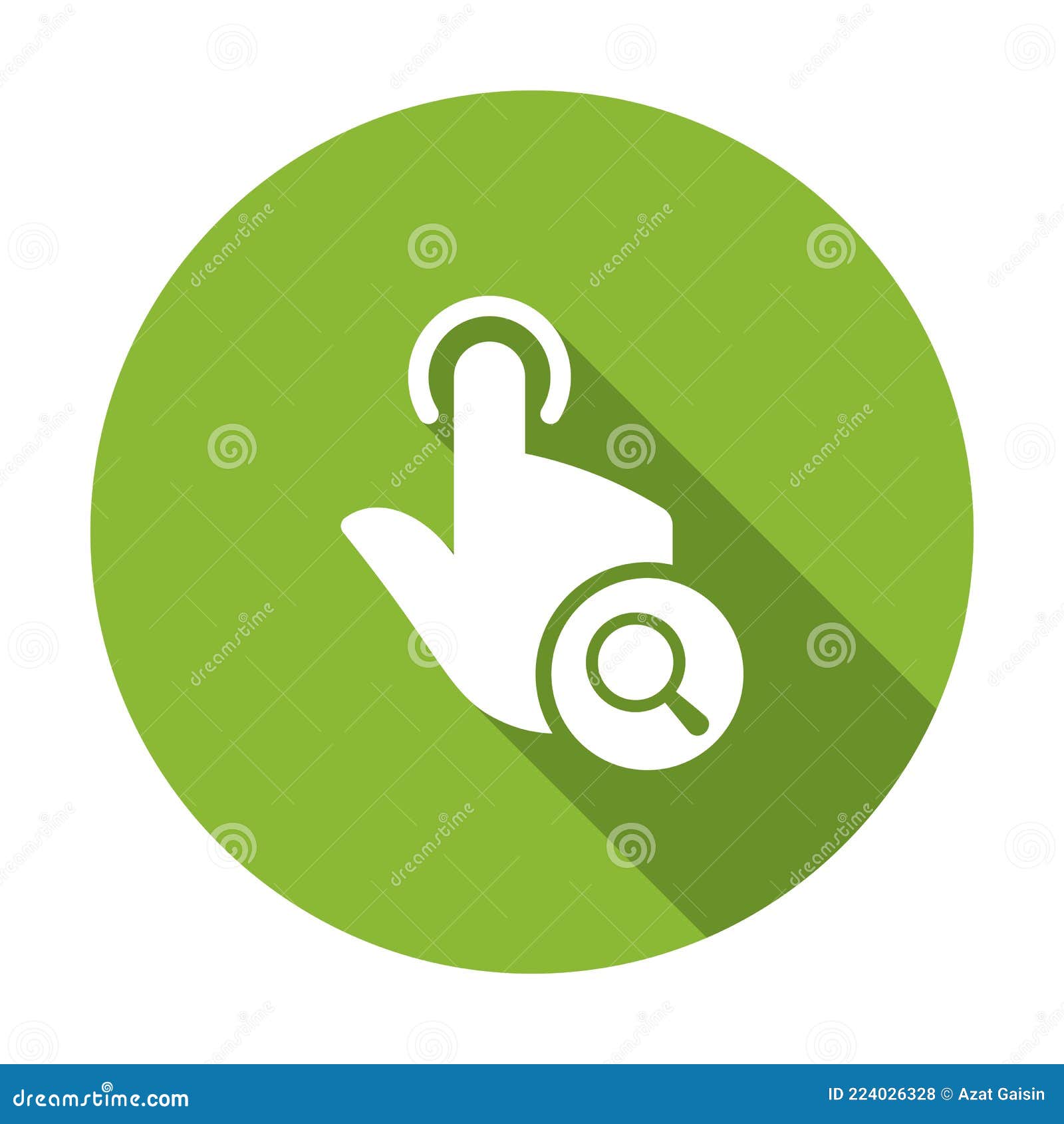 Hand Icon, Gestures Icon with Research Sign. Hand Icon and Explore ...