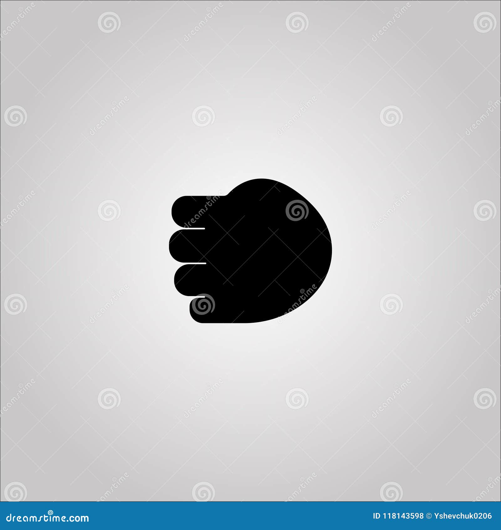 Hand Icon on the Grey Background. Vector Stock Vector - Illustration of ...