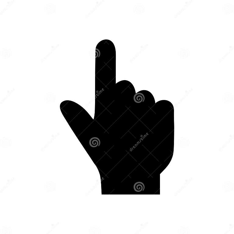 Hand Icon, Hand Cursor on White Background Stock Vector - Illustration ...