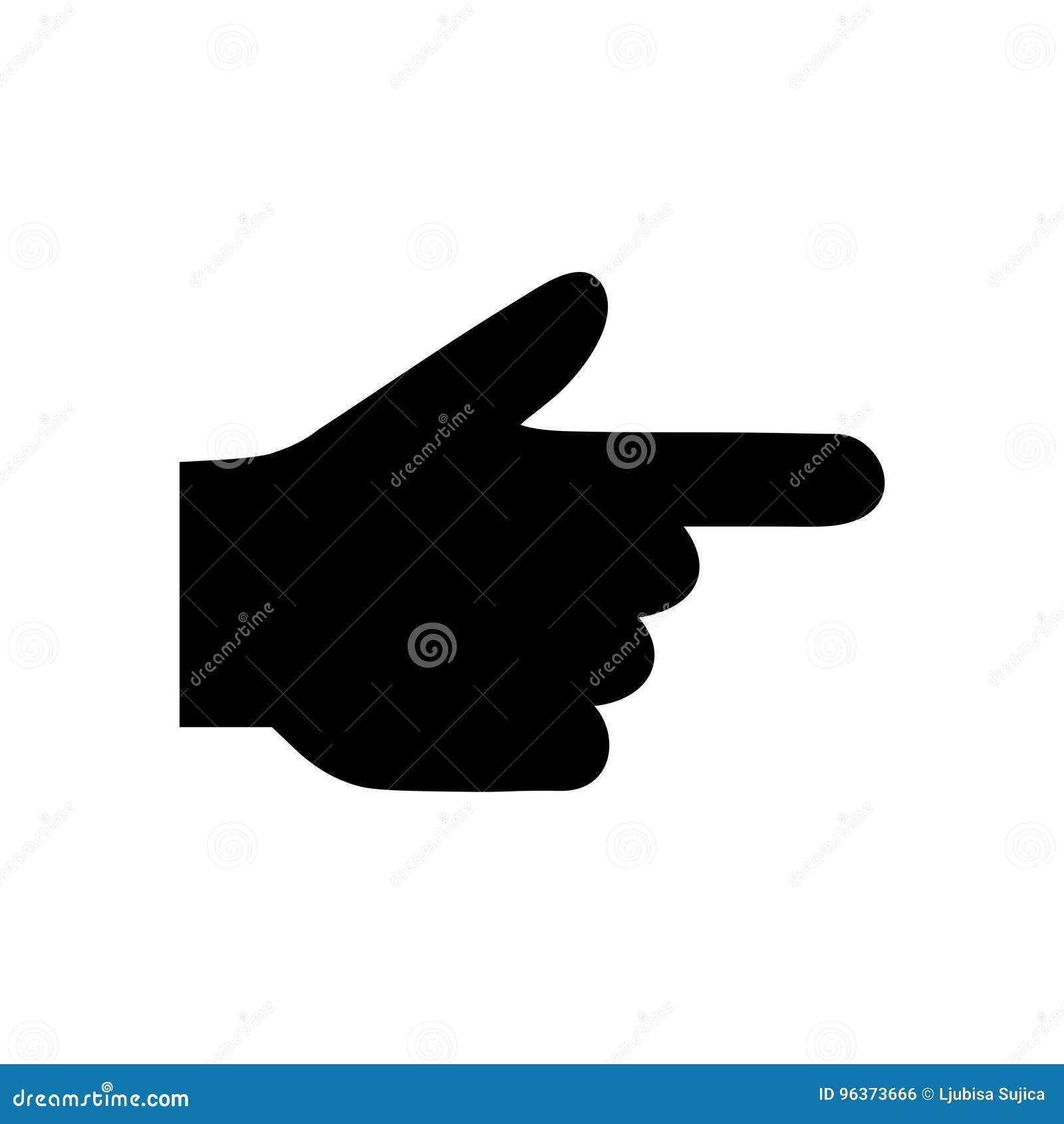 Hand Icon, Hand Cursor on White Background Stock Vector - Illustration ...