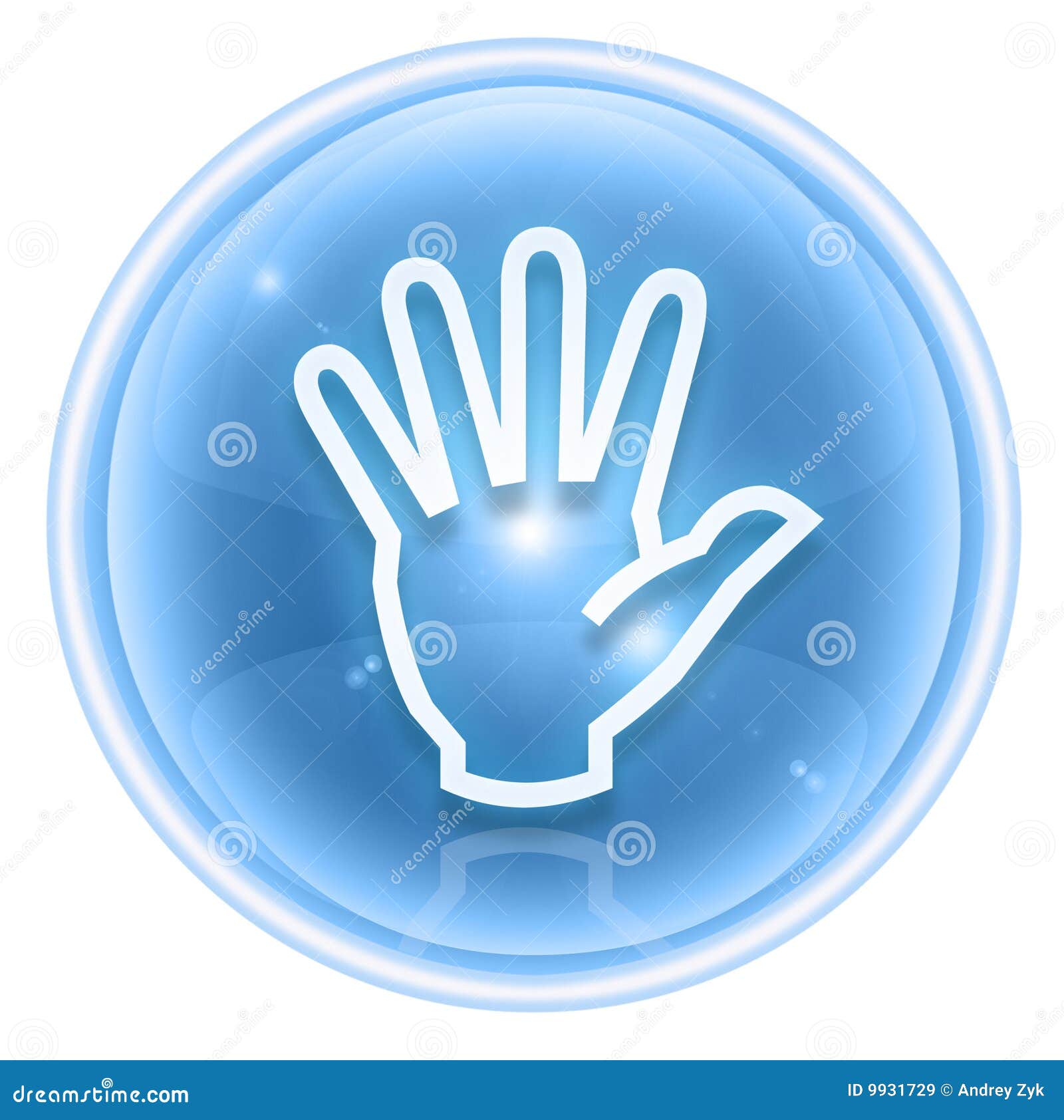 Hand icon ice stock illustration. Illustration of greeting - 9931729