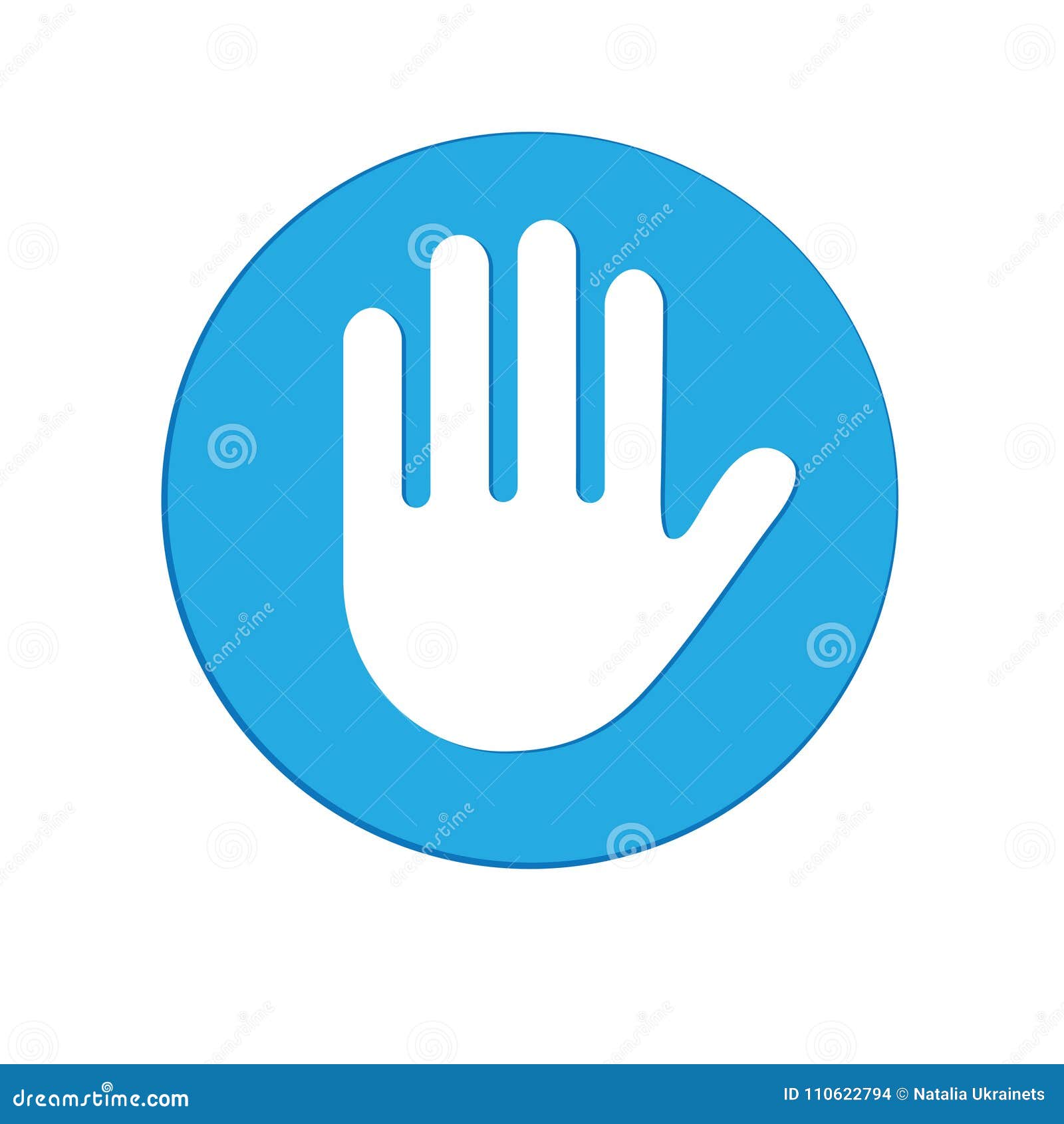Hand icon stock vector. Illustration of element, flat - 110622794