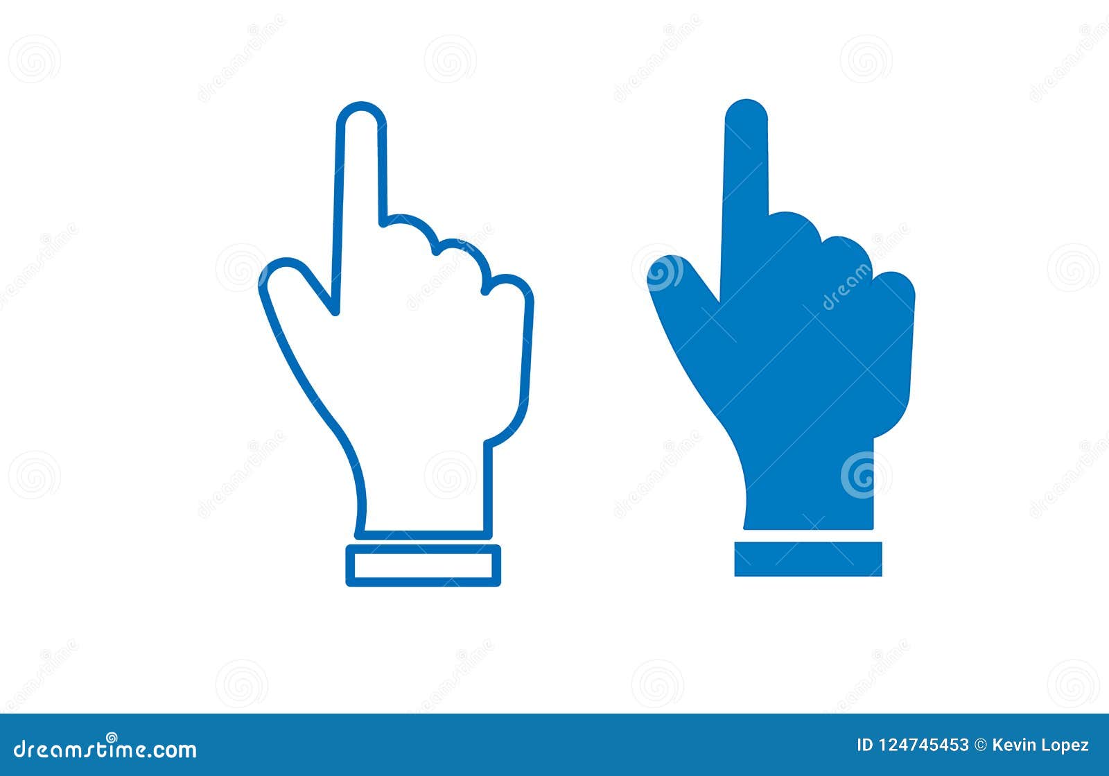 Hand Icon Pointer Vector Group Stock Vector - Illustration of cursor ...