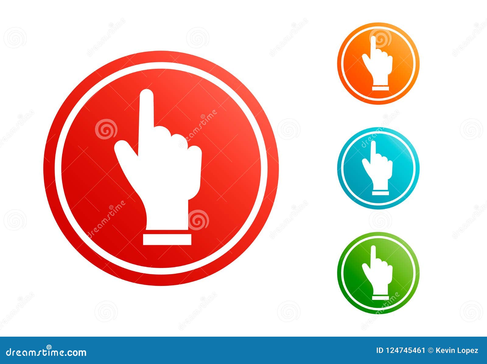 Hand Icon Pointer Vector Set Template Stock Vector - Illustration of ...