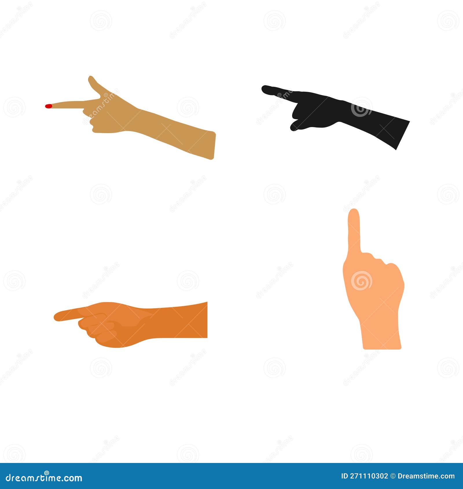 Hand icon pointing stock illustration. Illustration of human - 271110302