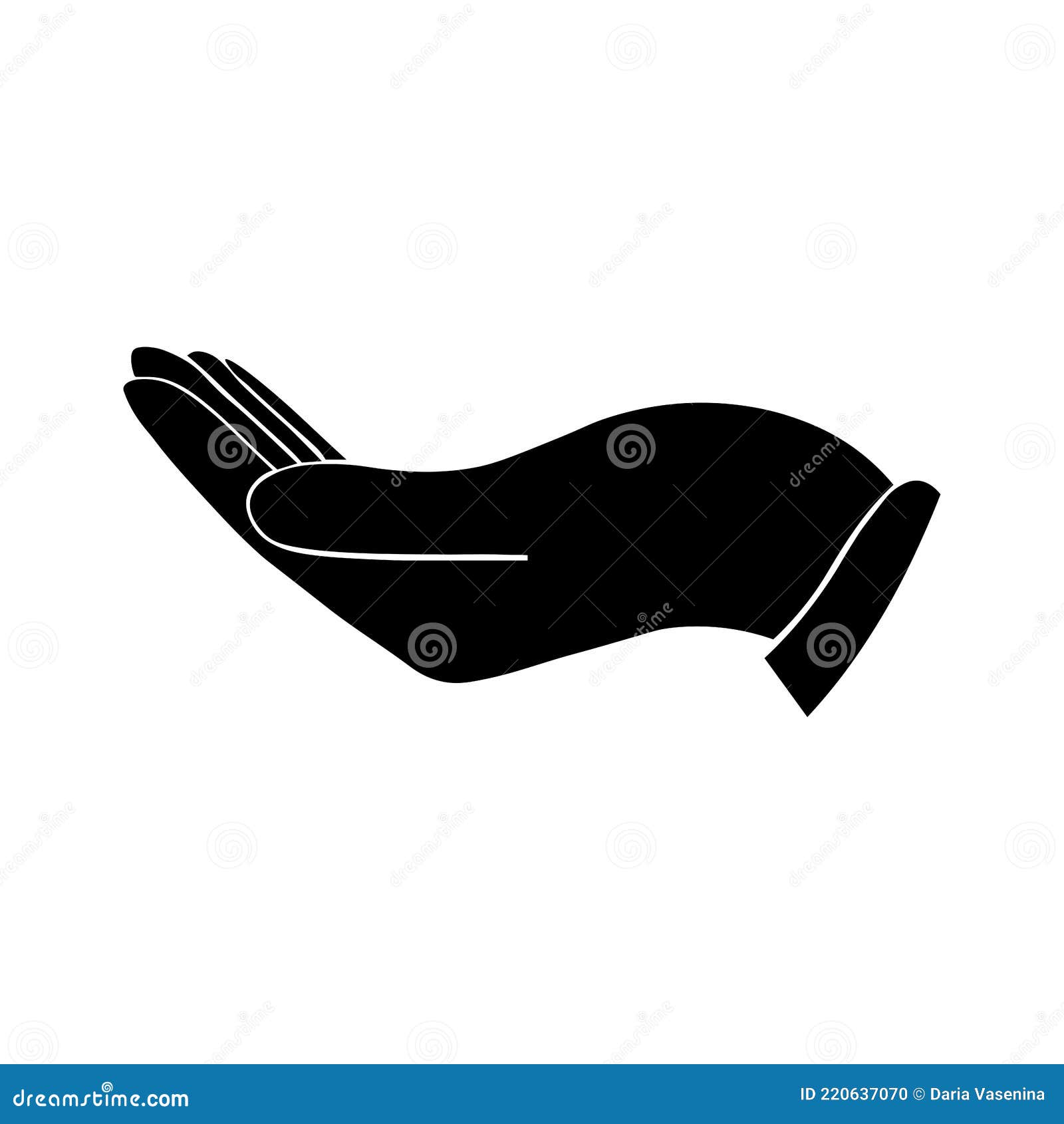Hand Icon. Hand Profile. Vector Stock Vector - Illustration of button ...