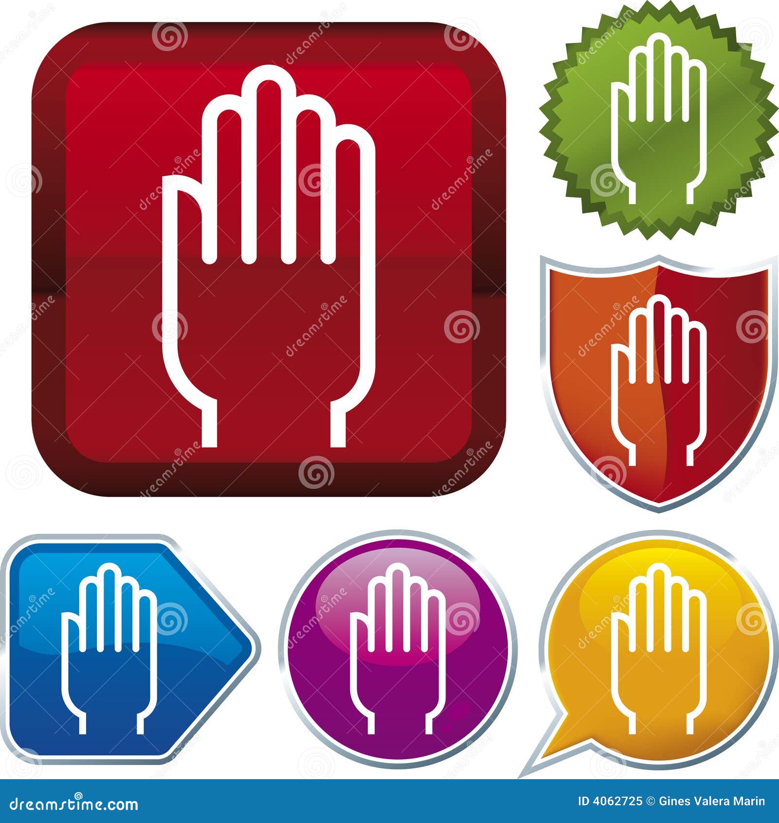 Hand icon series stock vector. Illustration of design - 4062725