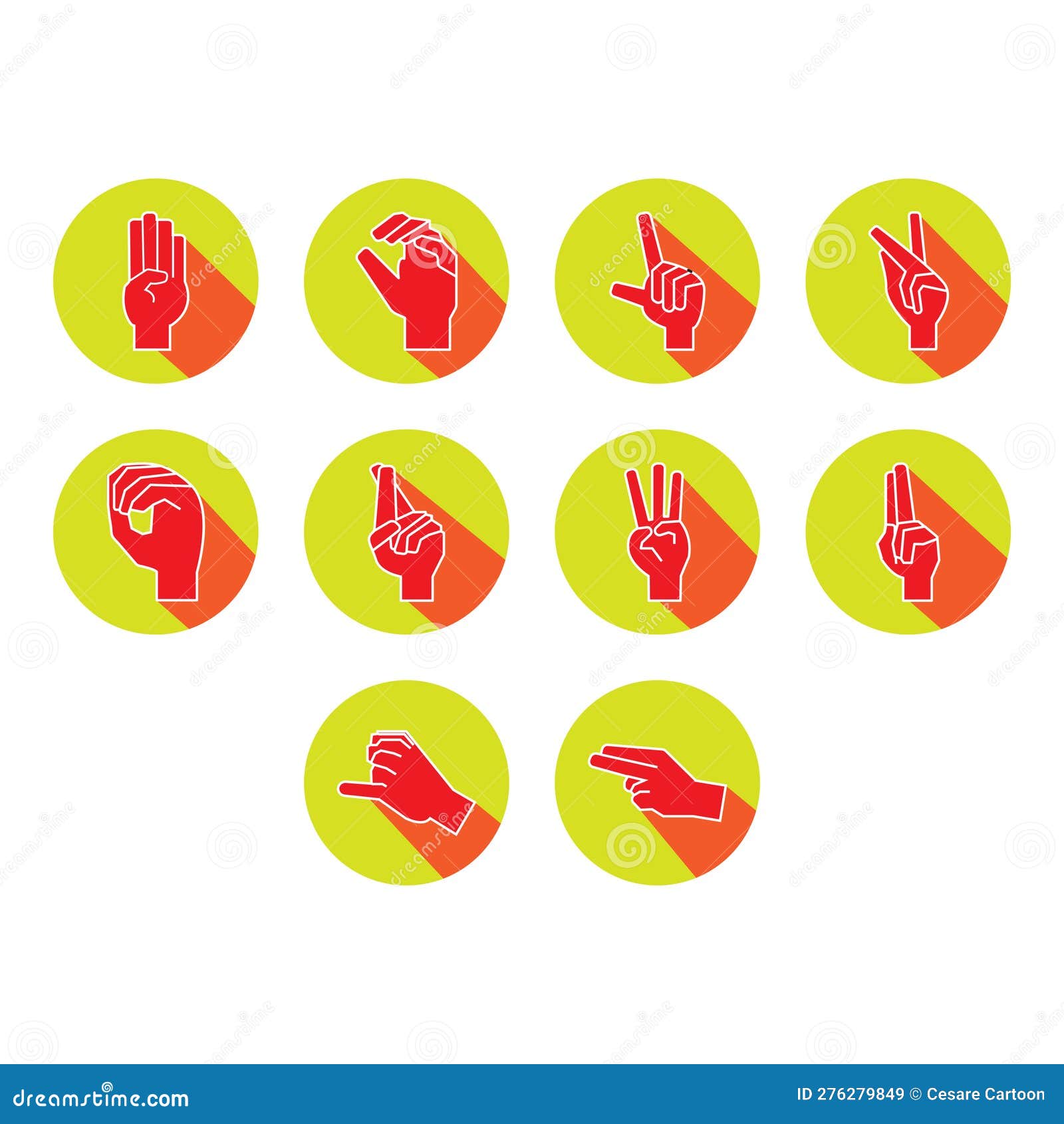 Hand icon set stock vector. Illustration of collection - 276279849