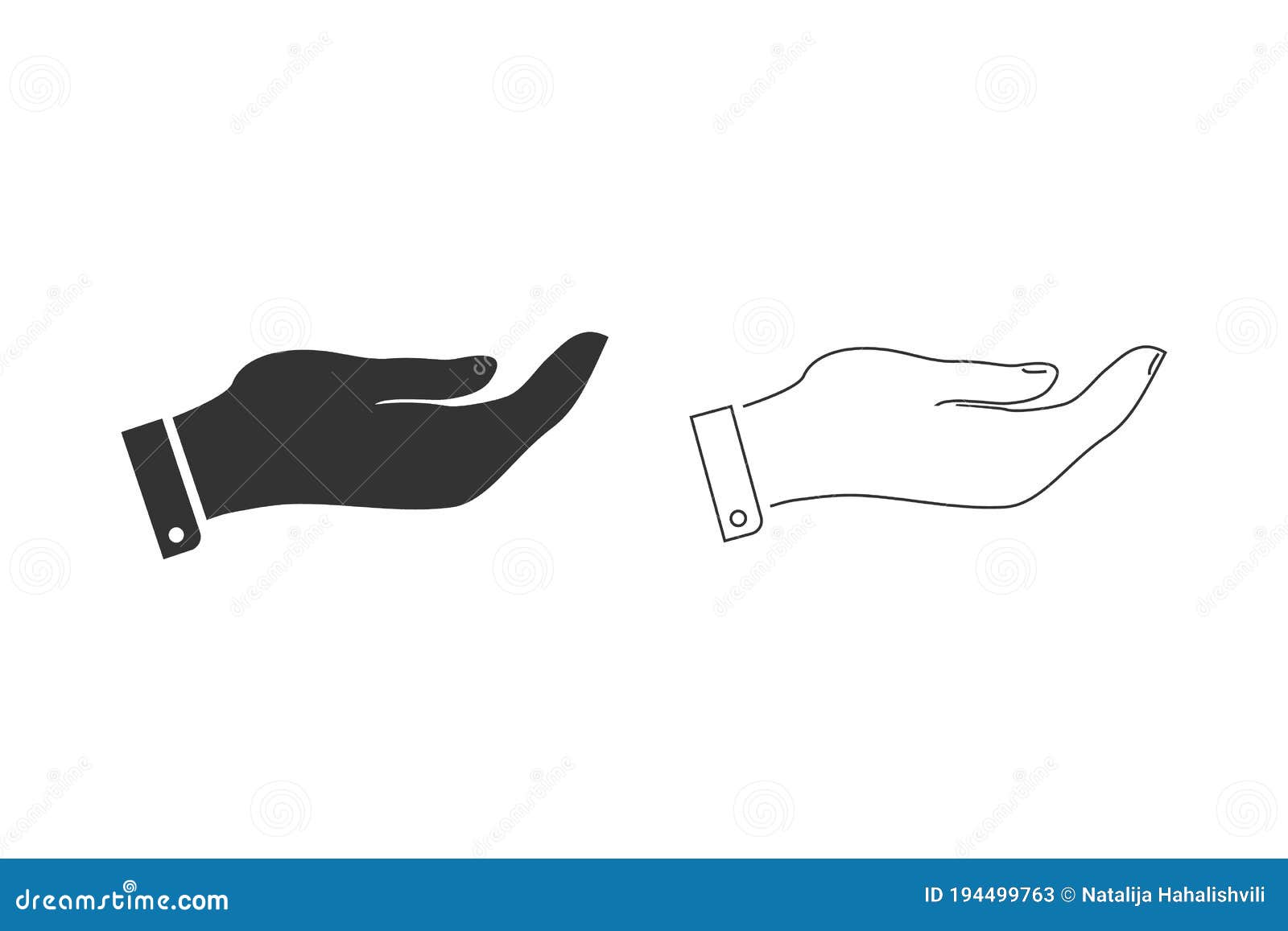 Hand Icon Set Vector, Flat Design Best Icon Stock Vector - Illustration ...