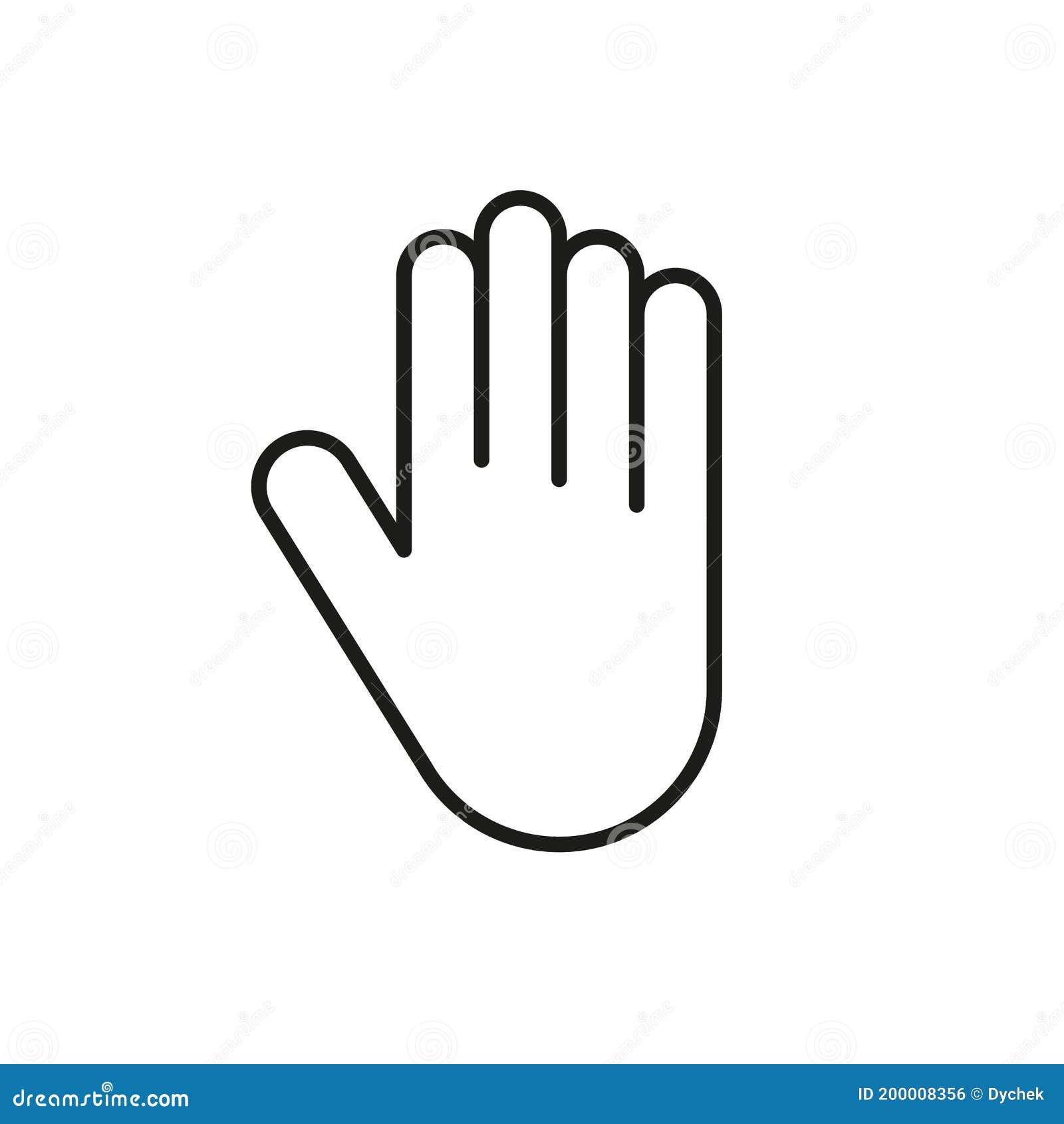 Hand Icon . Simple Linear Vector Illustration Stock Vector ...