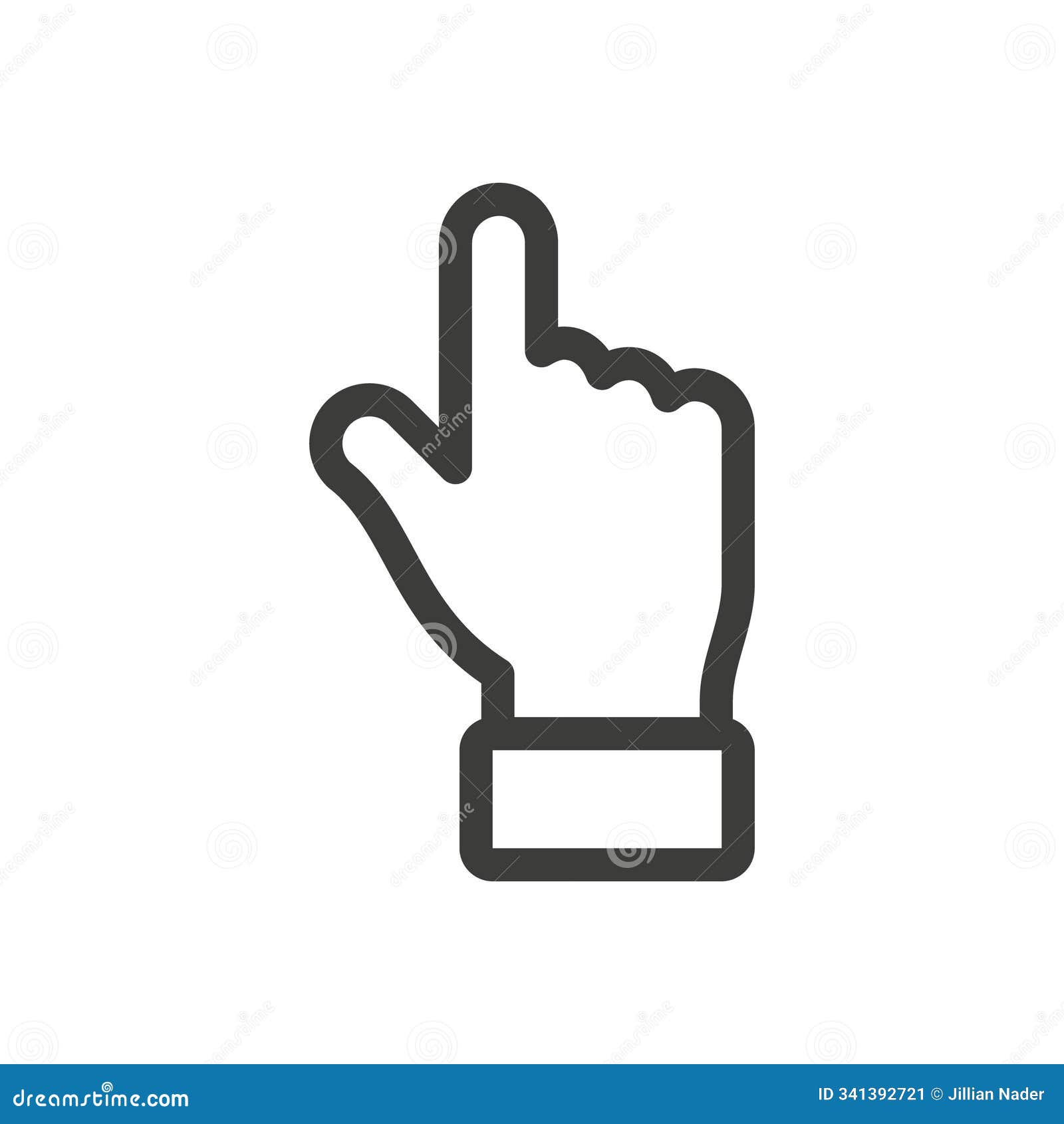 Hand Icon Simple Outline Vector Logo Stock Vector - Illustration of ...