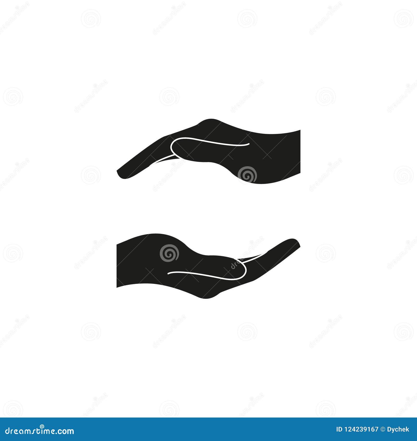 Hand Icon. Simple Vector Illustration on White Background. Stock Vector ...