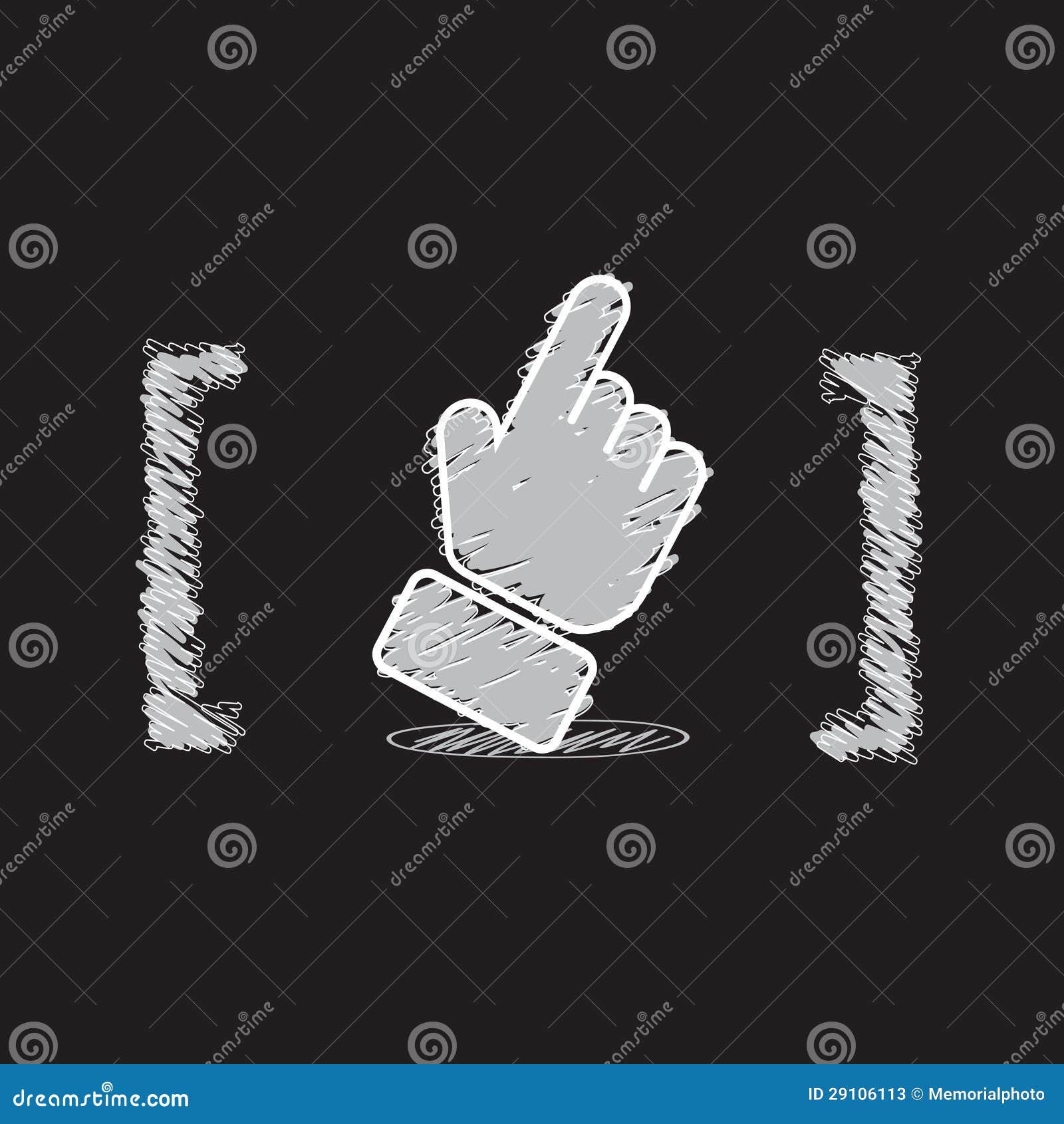 Hand icon sketch design stock vector. Illustration of cursor - 29106113