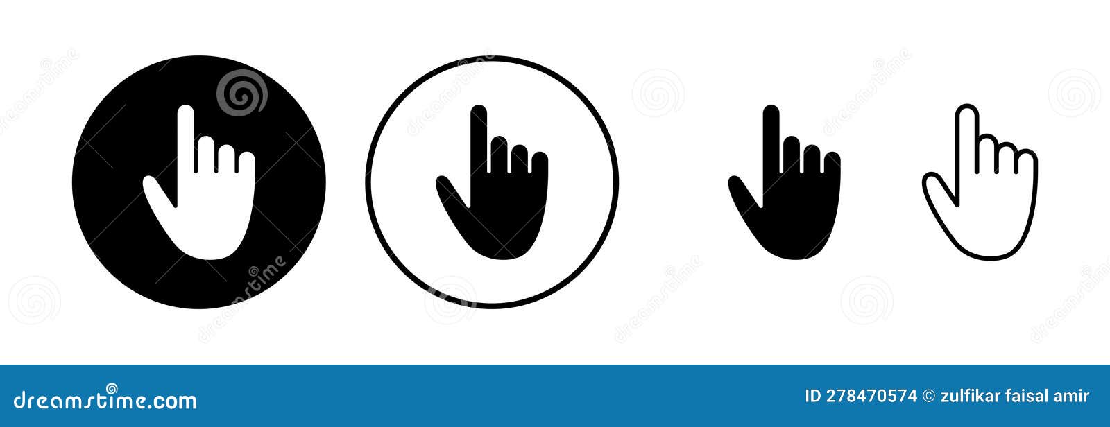 Hand Icon . Hand Symbols. Palm Stock Vector - Illustration of palm ...